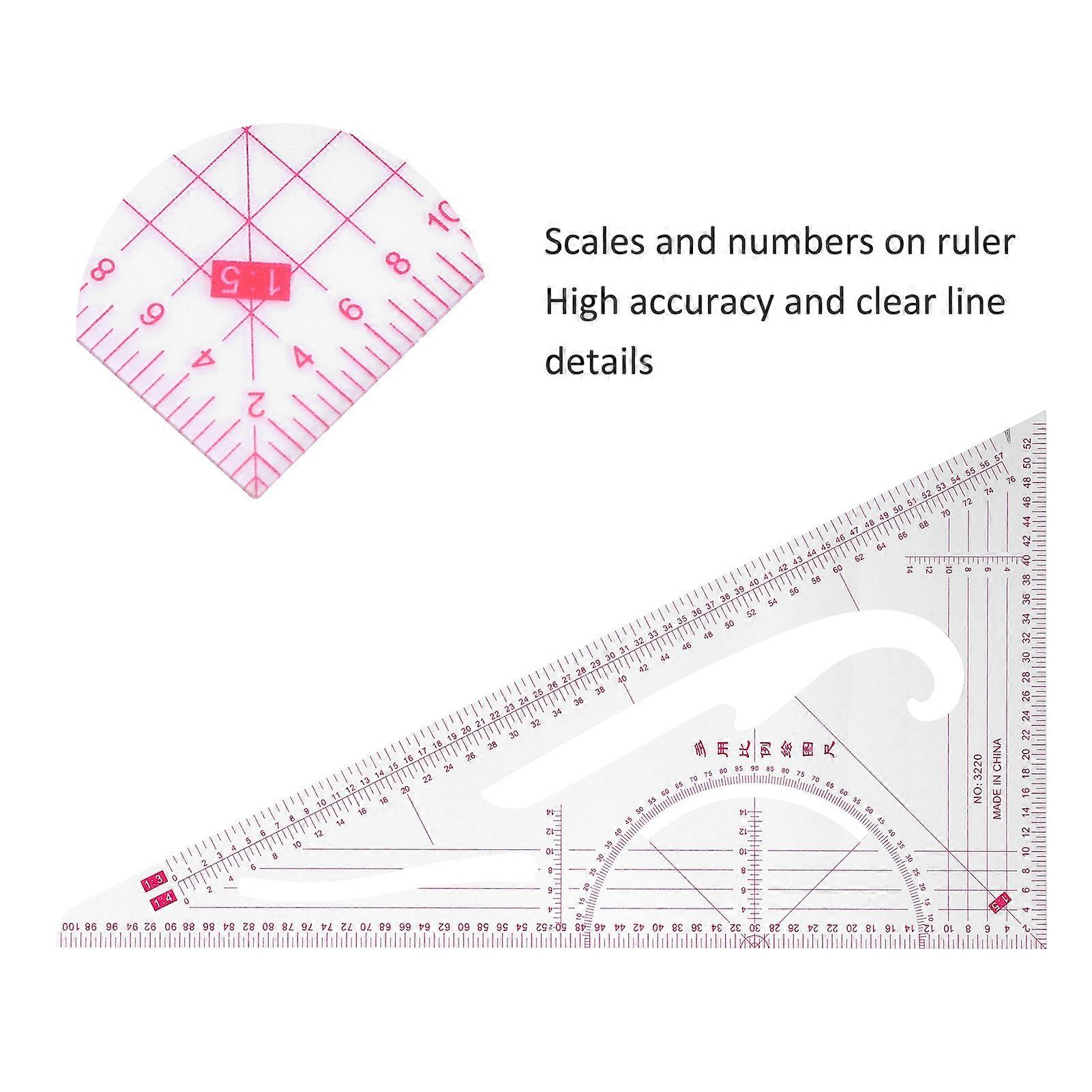 4Pcs Curve Ruler MultiFunction Vary Form Sewing Grading Proofing ...