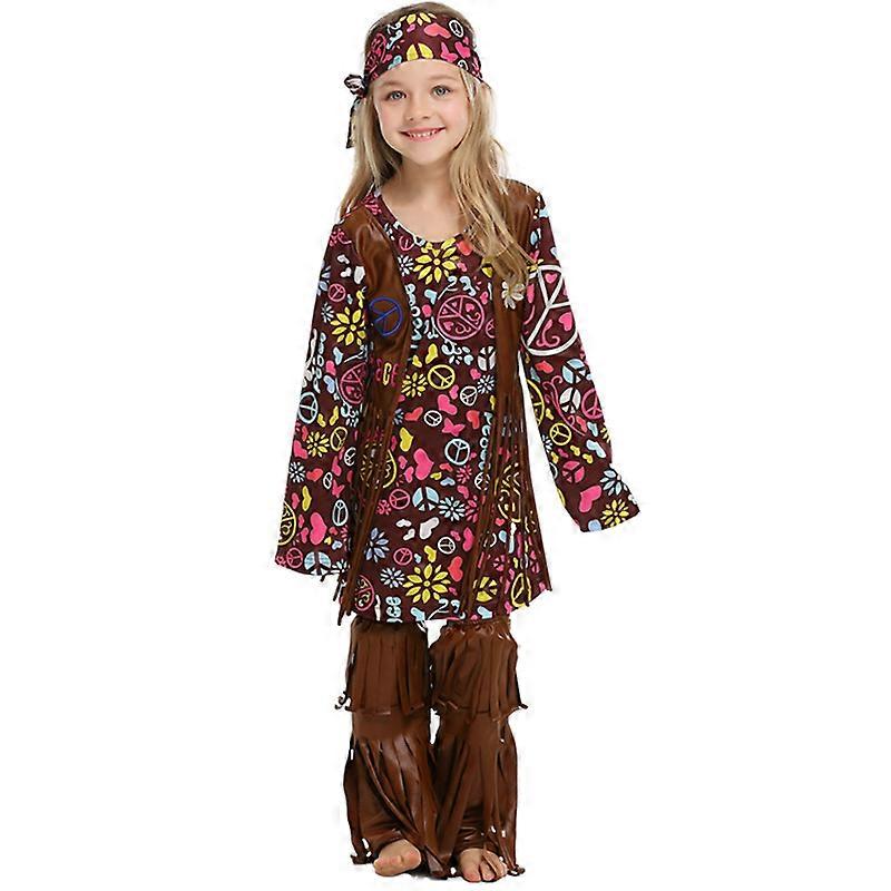 Peace and Love Hippie Costume for Girls Kids Child 70s Costumes ...