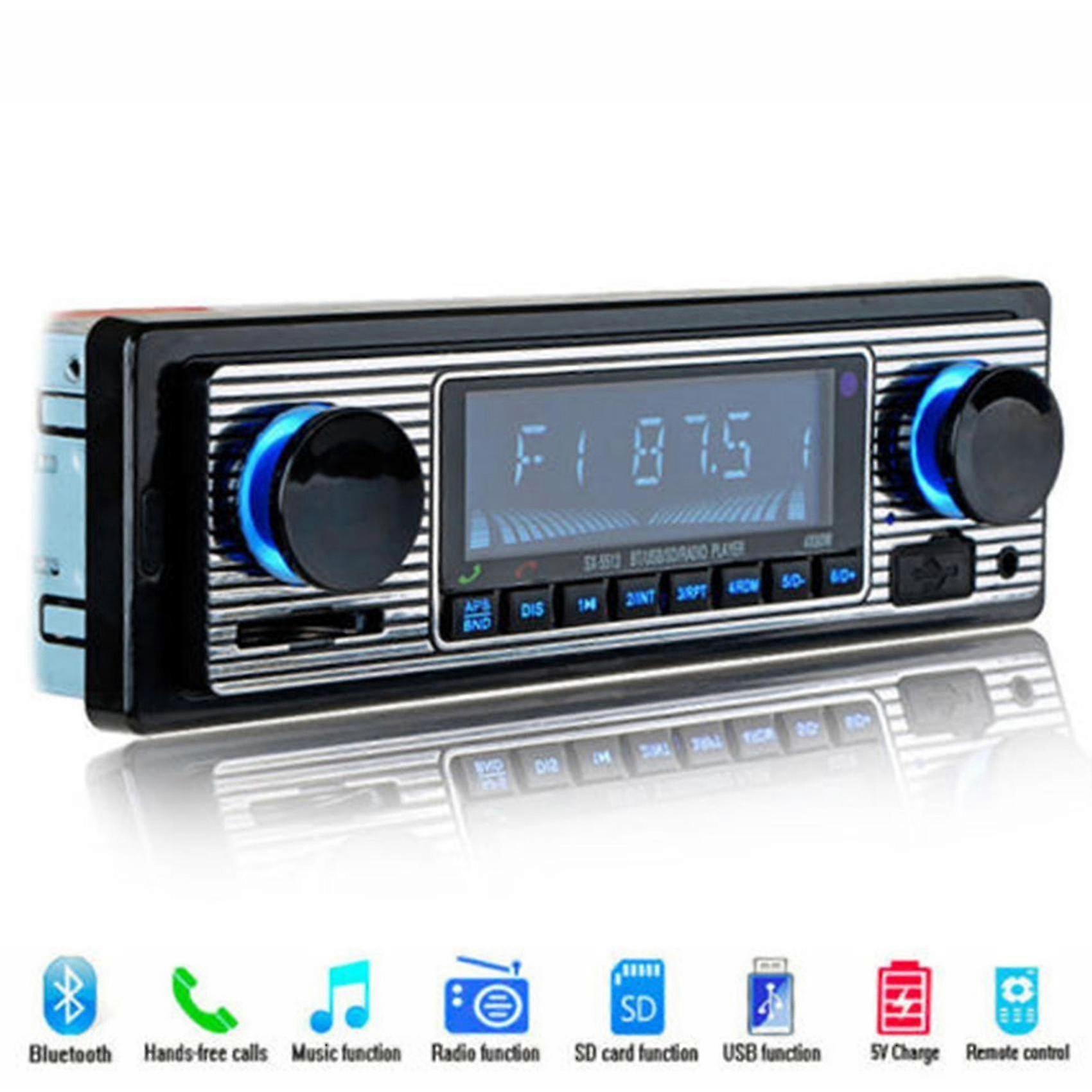 1 DIN Retro Car Stereo Audio Automotive Bluetooth with USB USB/SD/AUX ...