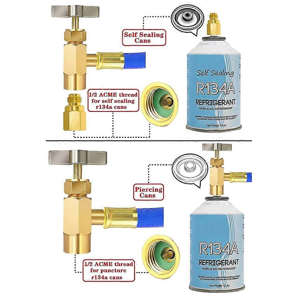 Refrigerator Freon Recharge Hose with Gauge Kit R134A R12 R22,with ...