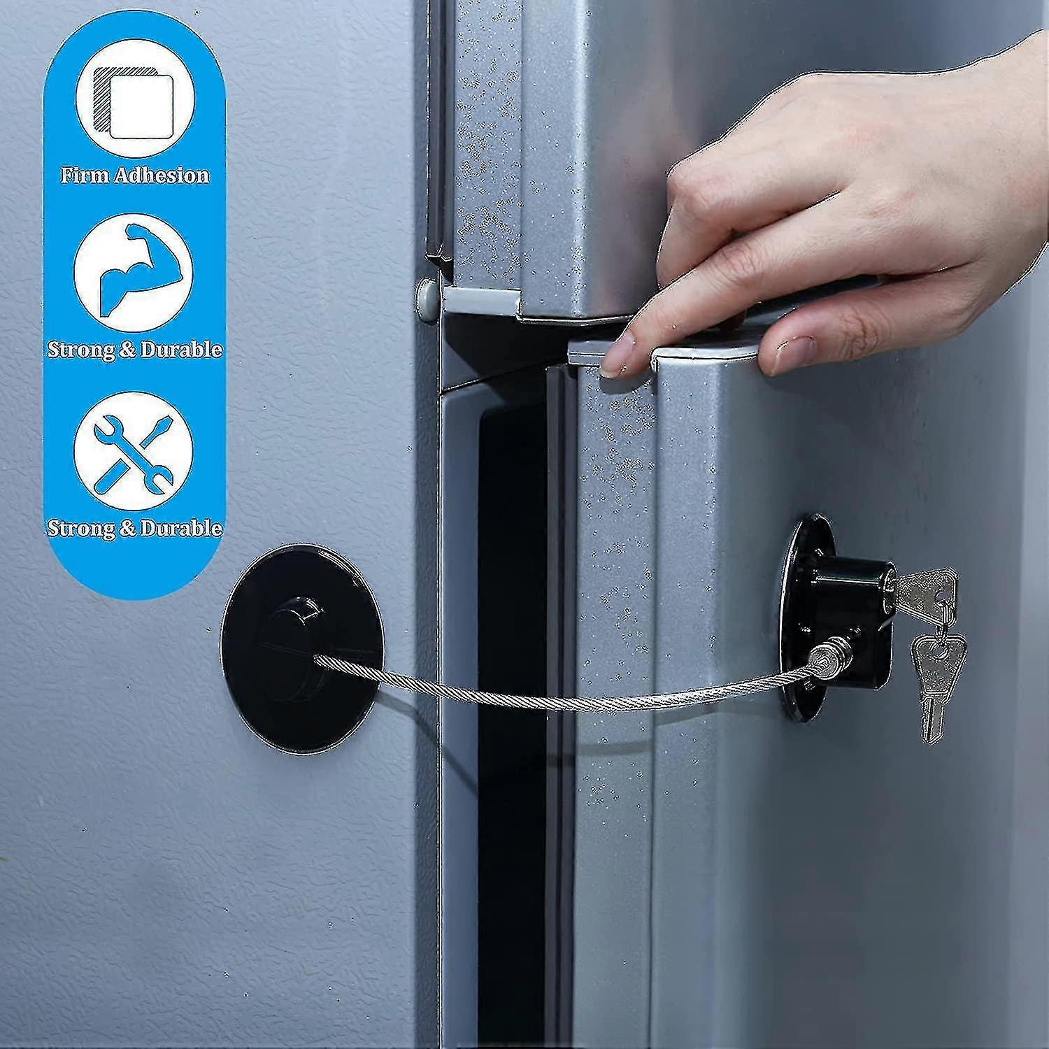 4 Pieces Fridge Lock Refrigerator Lock With 8 Key, Freezer Lock Child ...