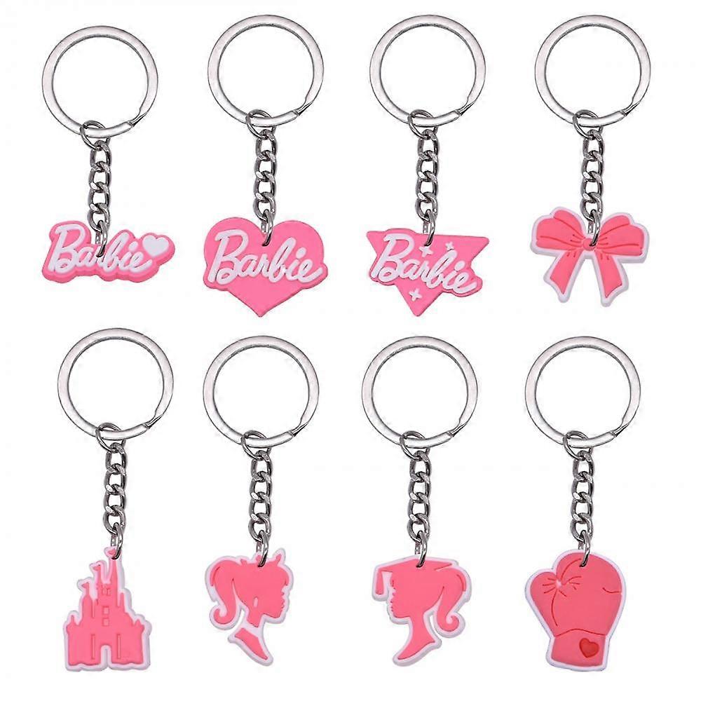 Kawaii 20 Styles Barbie Keychain Anime Cartoon Pvc Soft Rubber Key ...