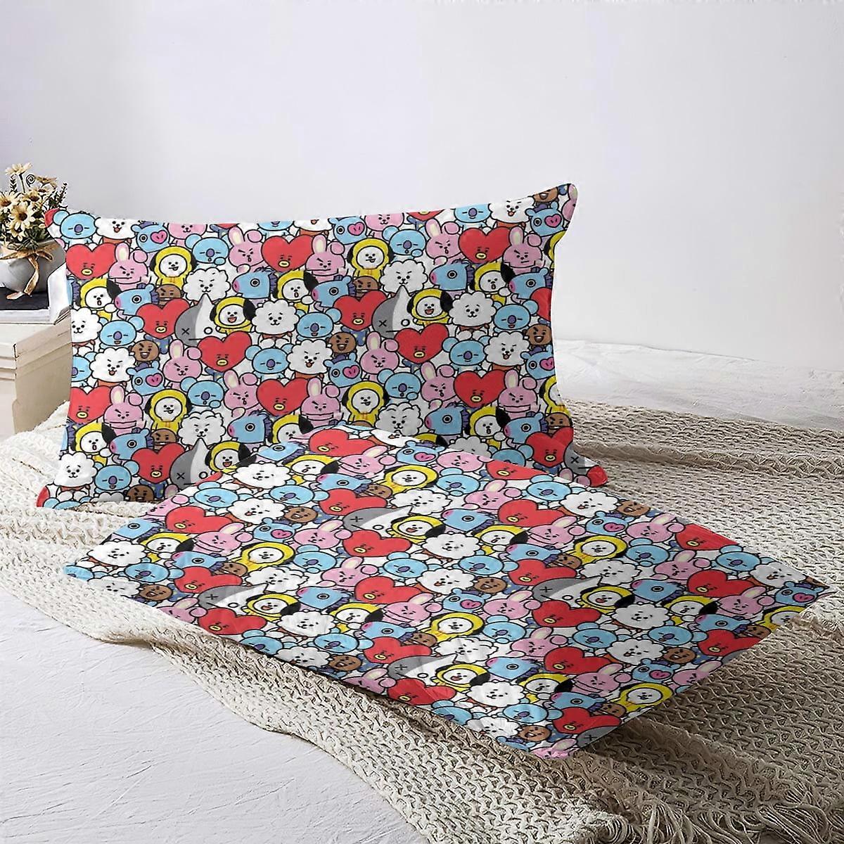 Bedding set XU150 BTS Bedding Sets Bed Cartoon Duvet Cover Lightweight ...