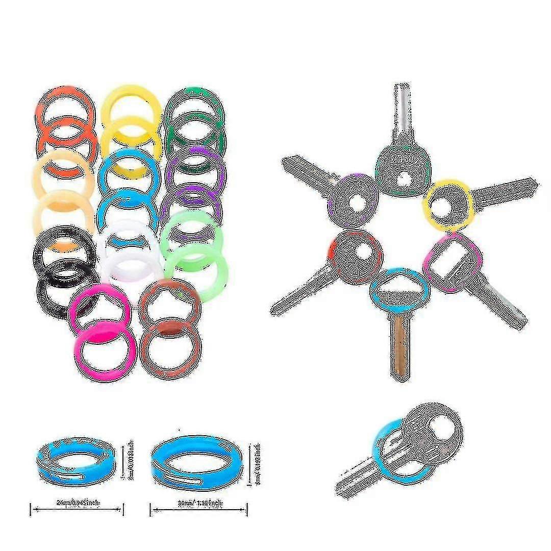 Coloured Key Covers,rubber Keycaps Silicone Key Identifier Caps Half ...