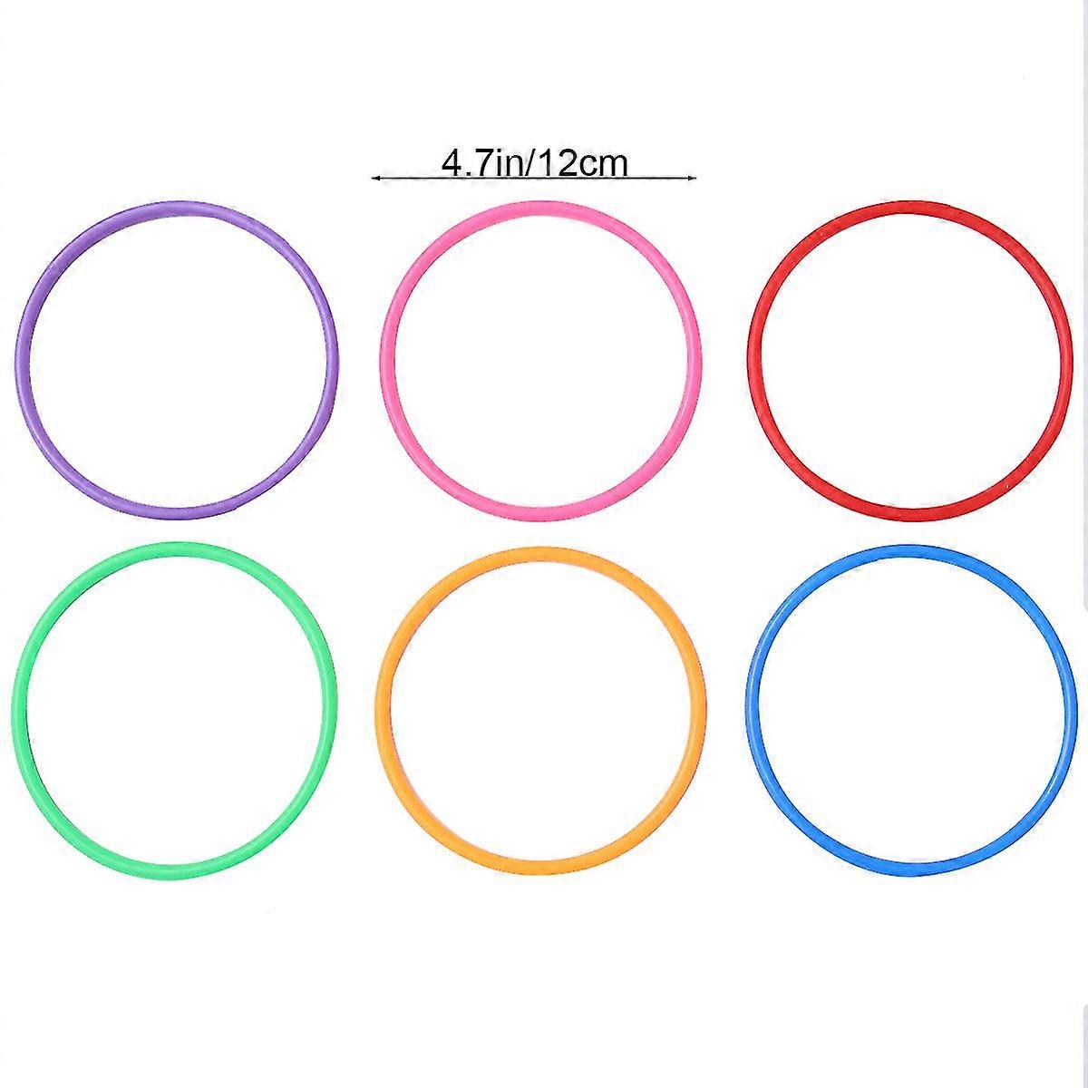12pcs Plastic Toss Rings Kids Ring Toss Game for Carnival Garden ...