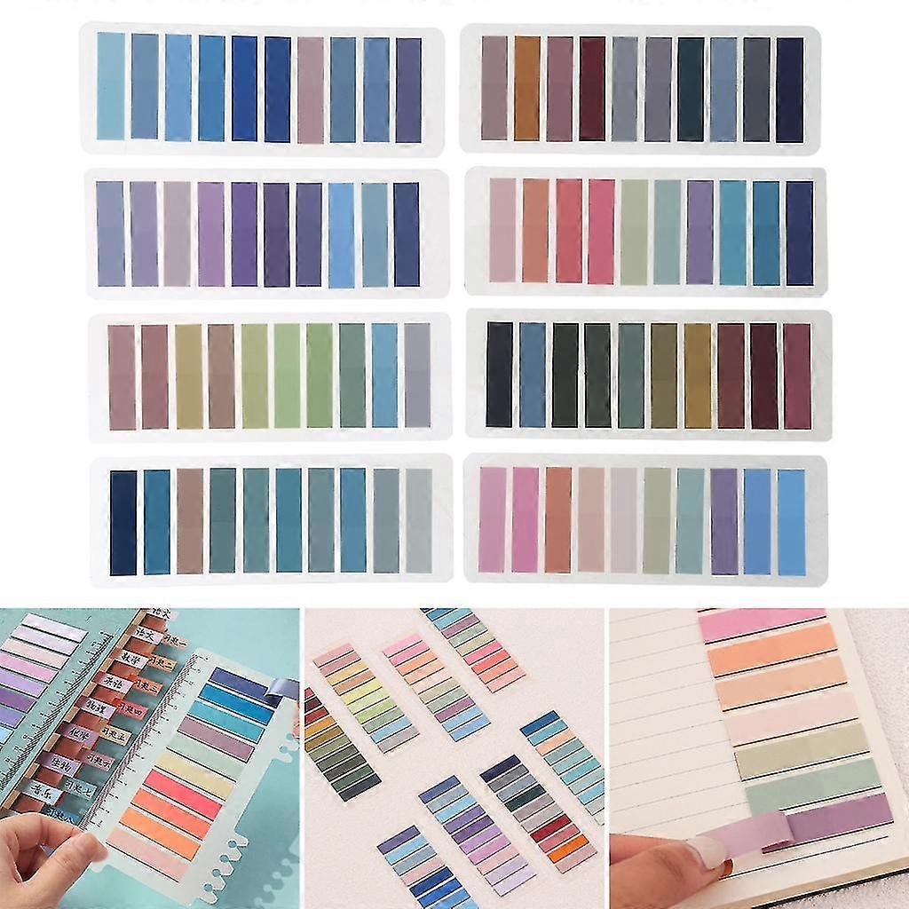 1600pcs Sticky Tabs Book Tabs 80 Color Morandi Sticky Tabs Color Page ...