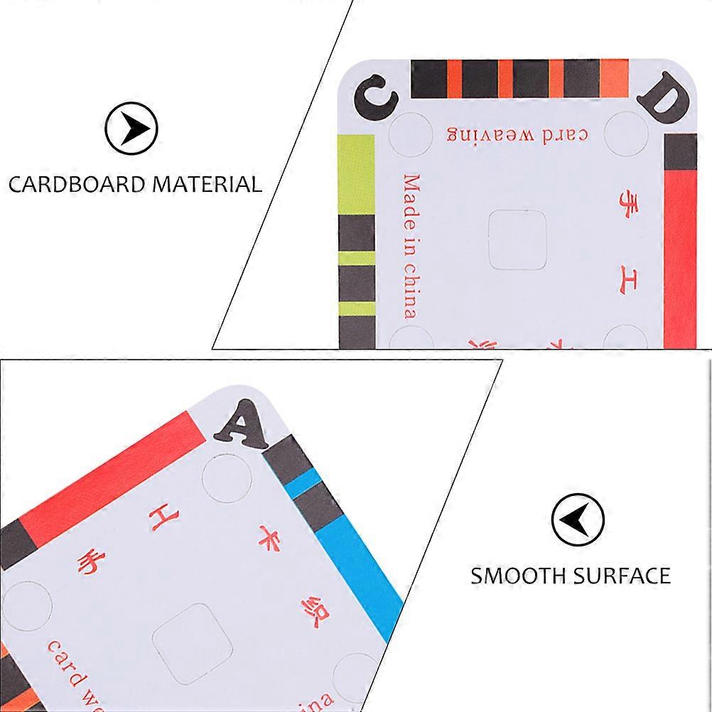 50 Pcs Square Tool Crafting Weaving Cards Tablet Weaving Supplies Paper ...