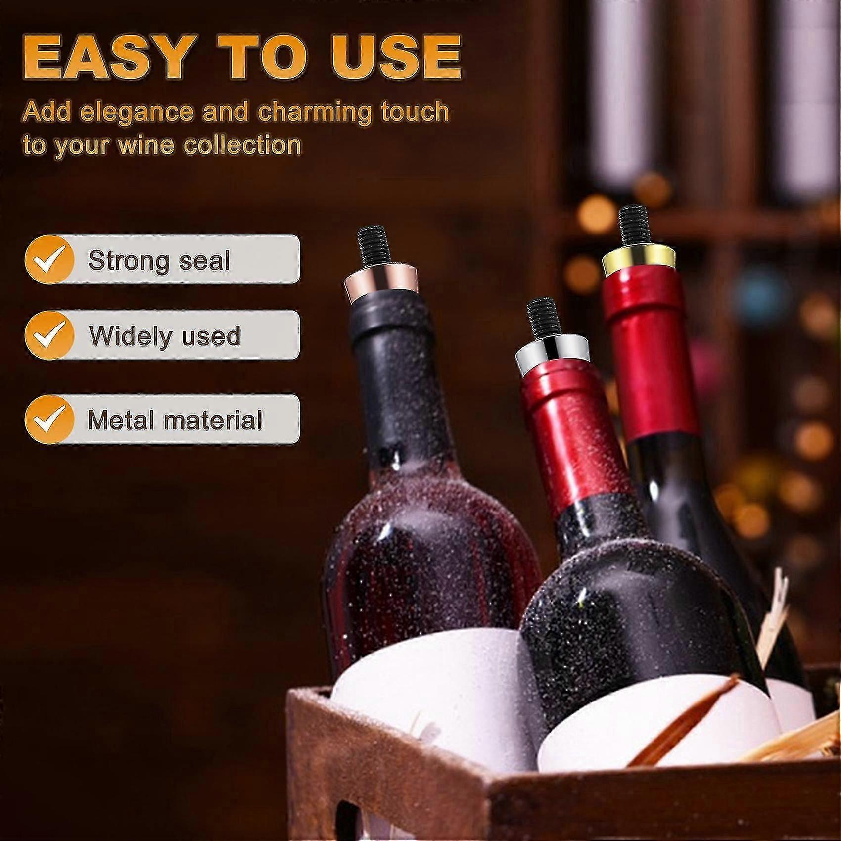 10 Pieces Blank Bottle Stopper with Threaded Post Metal Wine Stopper ...