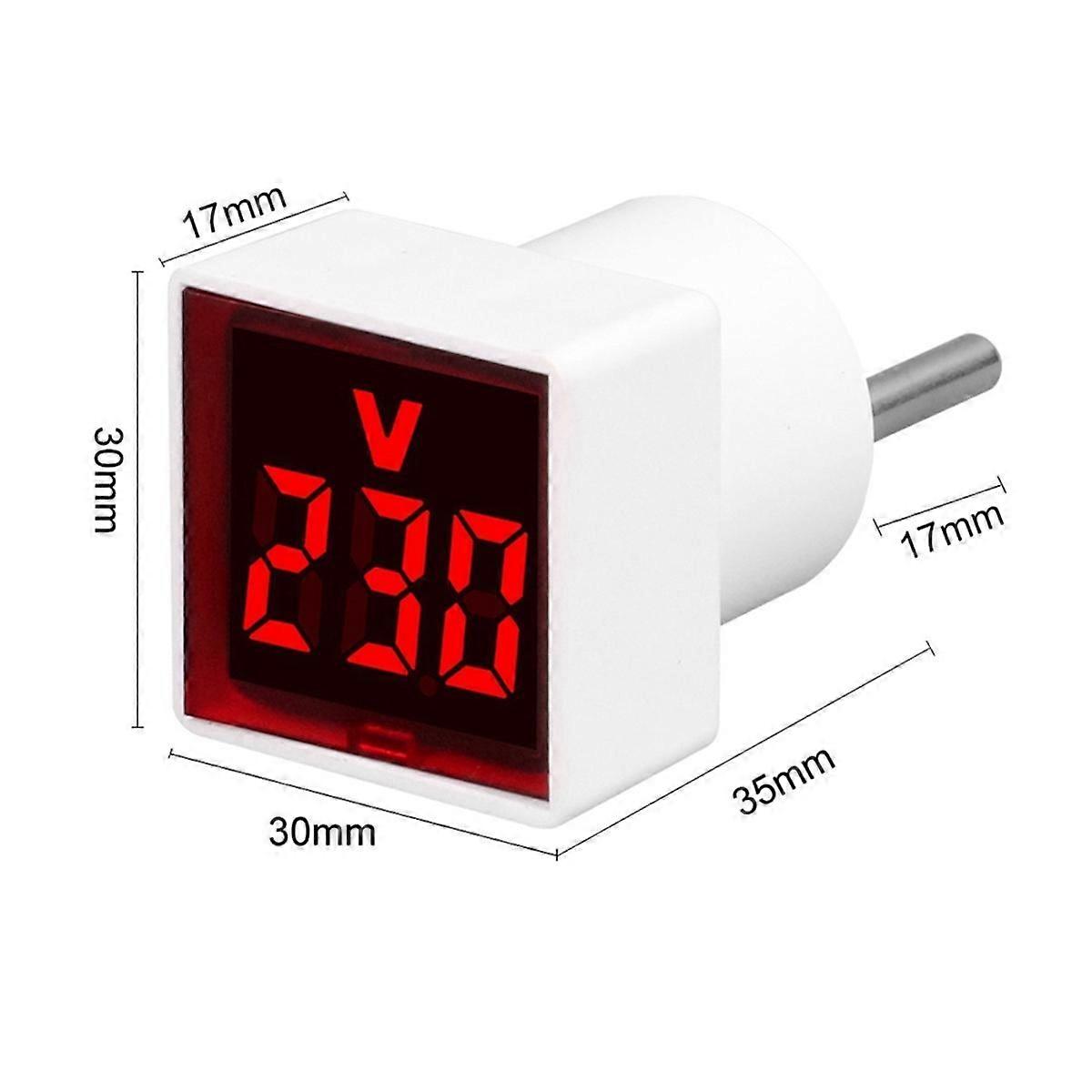Digital Voltmeter Square AC220V Square Voltage Tester with LED Display ...