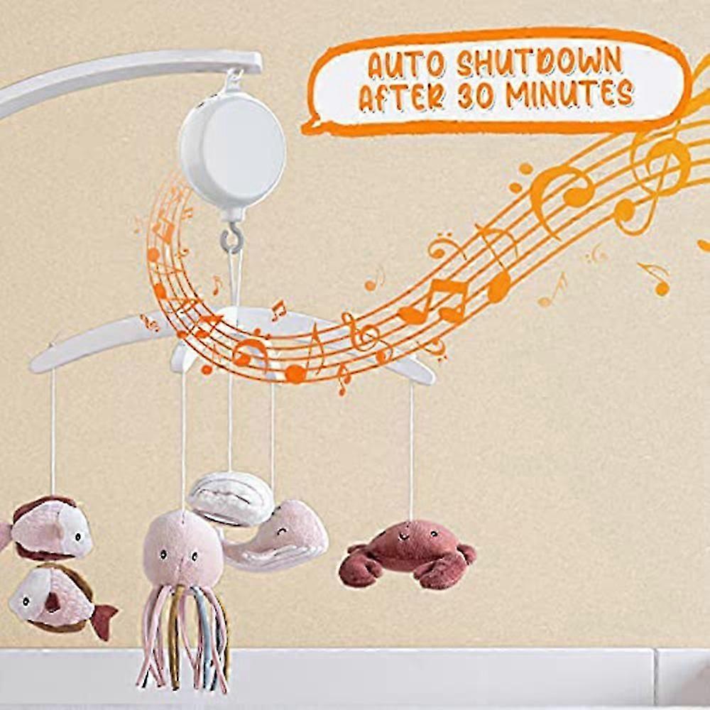 Crib Mobile Motor Baby Music Box Spinner with 3 Modes Volume Adjustable ...