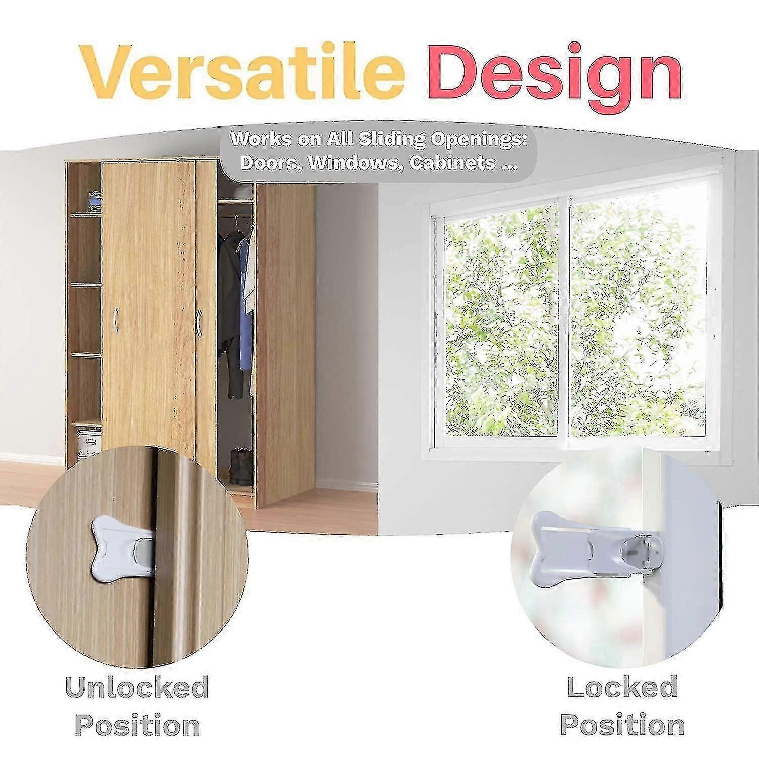 5 Pack Sliding Door Lock For Child Safety -child Proof Locks For ...