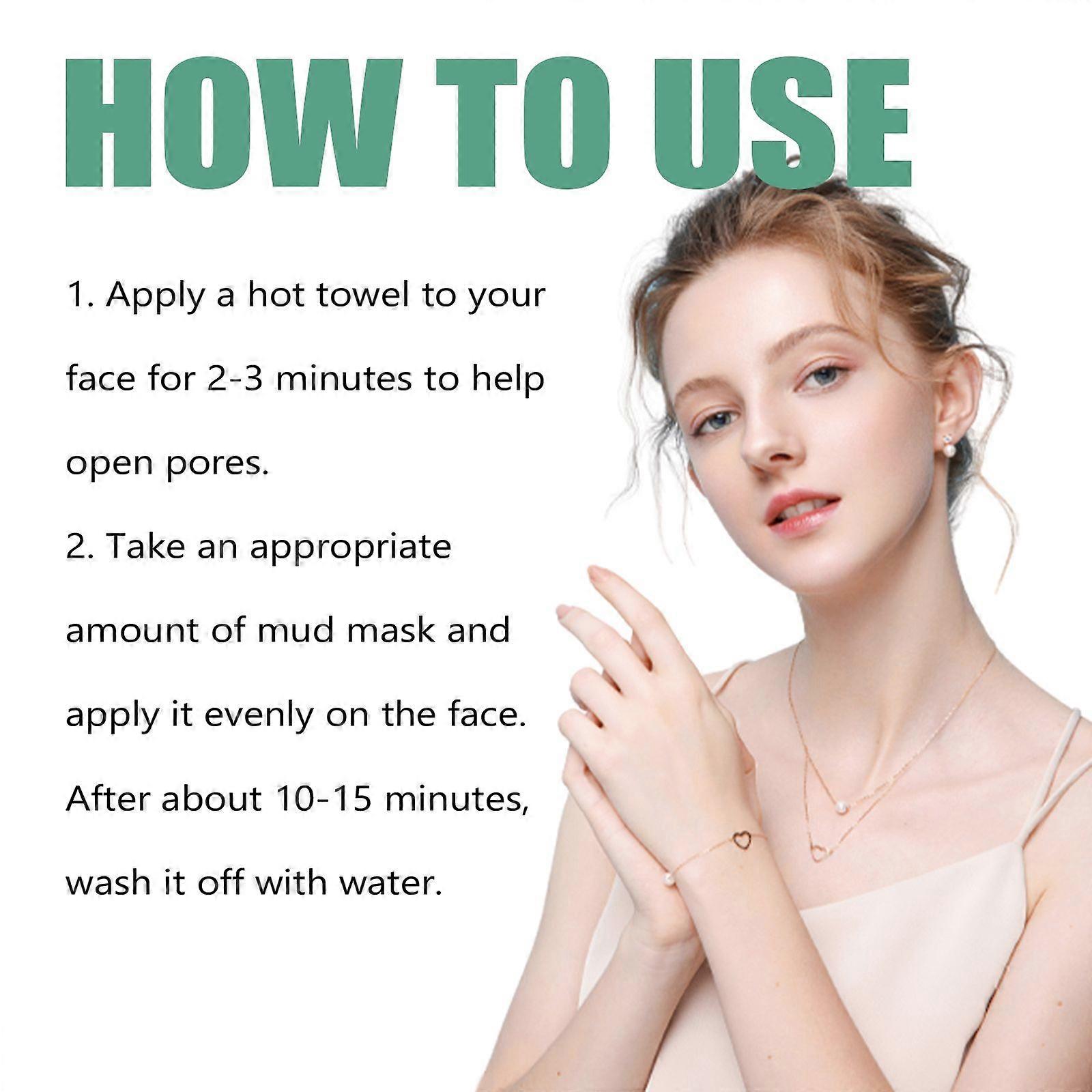 Green Tea Cleansing Mud Mask, Facial Cleansing Moisturizing Whitening ...