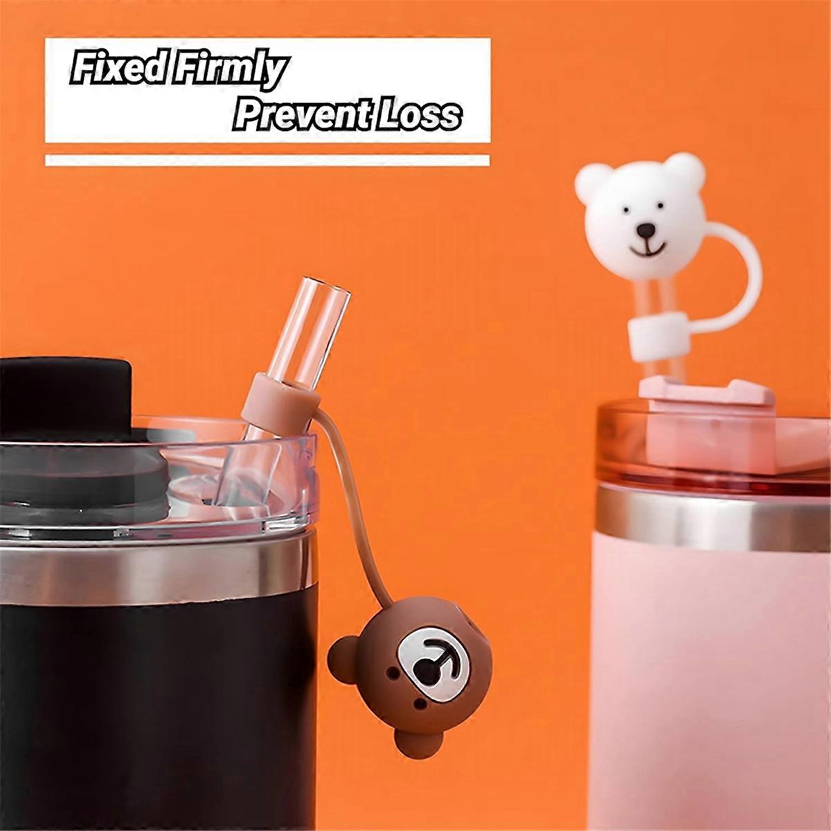 3 Pack Straw Cover for Stanley Cups,Cute Bear Straw Protector Cover ...