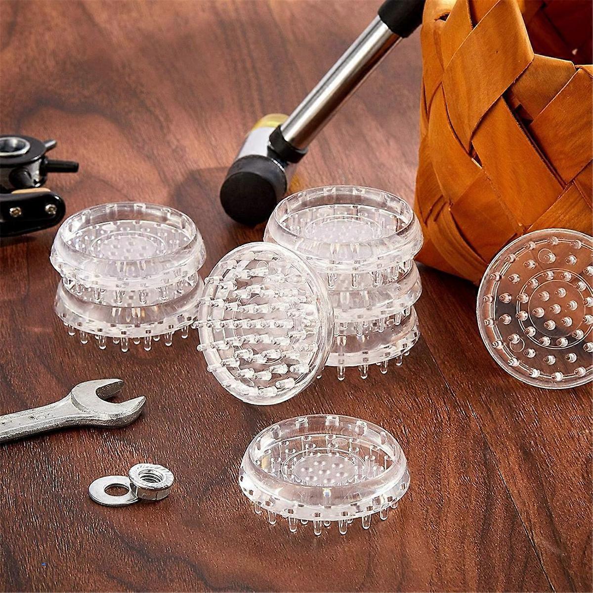 24 Pieces Carpet Protectors Spiked Caster Cups Round Furniture Caster ...