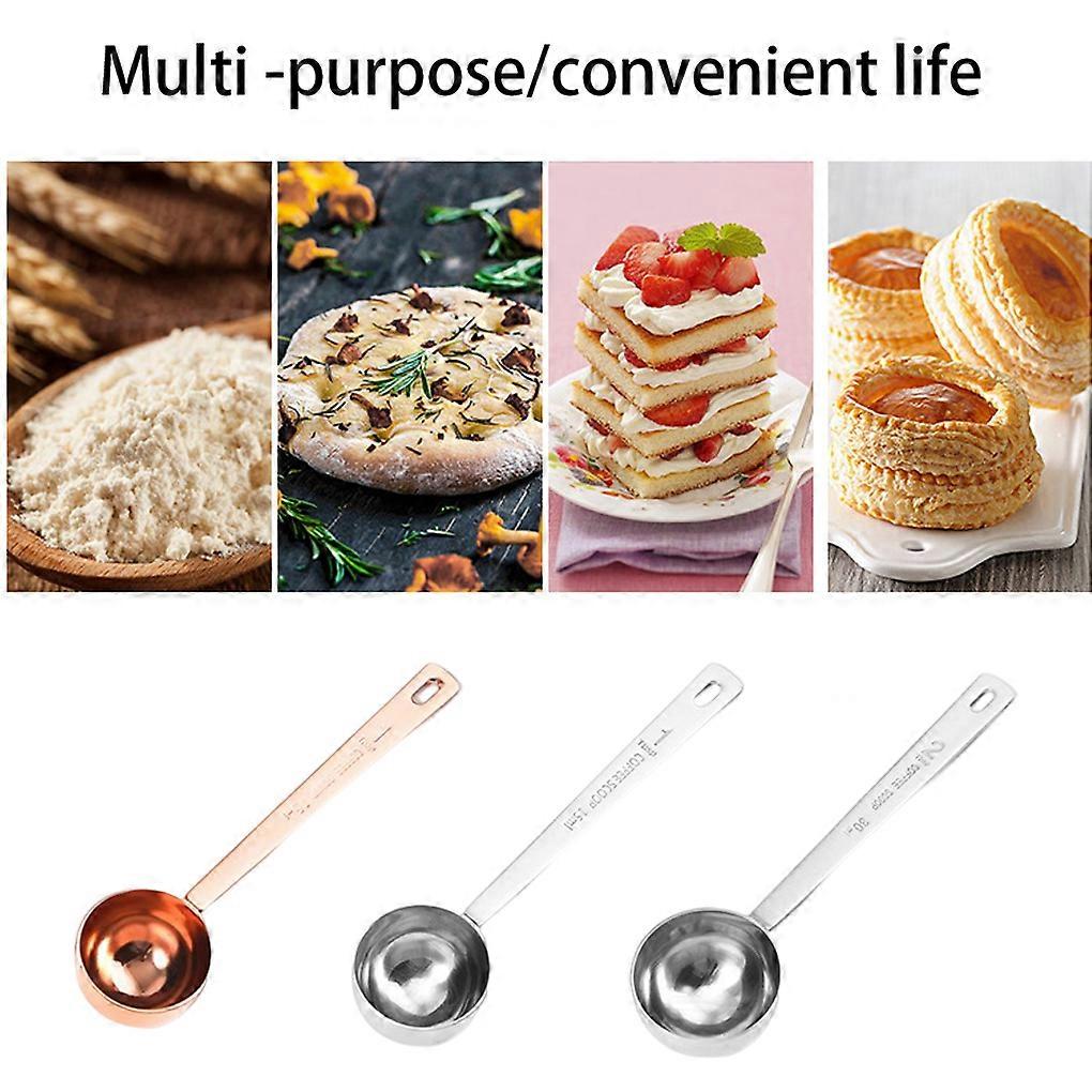 Coffee Spoon Measuring Scoop 15ml Flavouring Home Stainless Steel ...