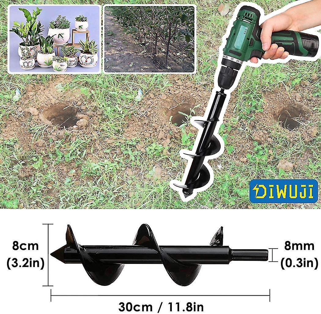Garden Auger, Hex Shank Stainless Steel, Thermal Auger, Dig Holes ...
