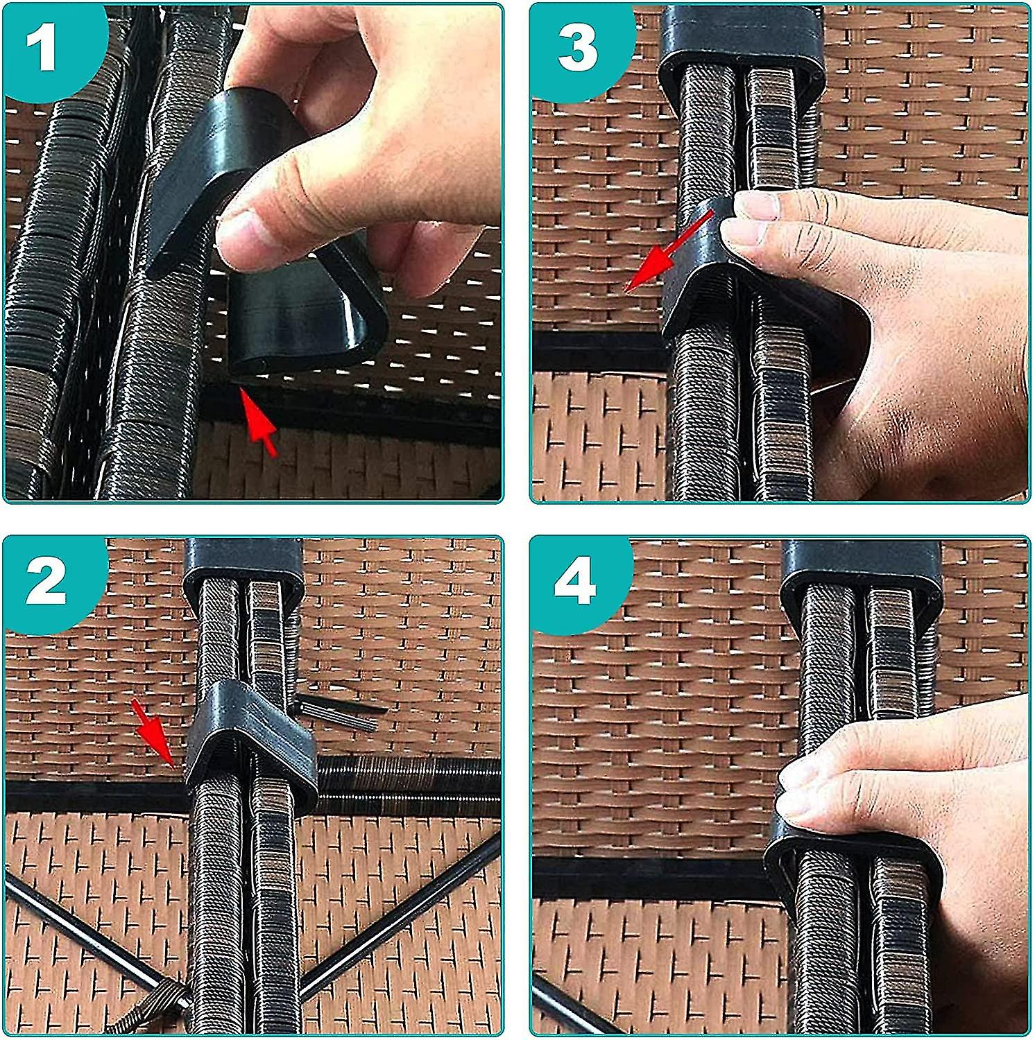 12 Pcs Rattan Furniture Clips Furniture Alignment Clips Wicker ...