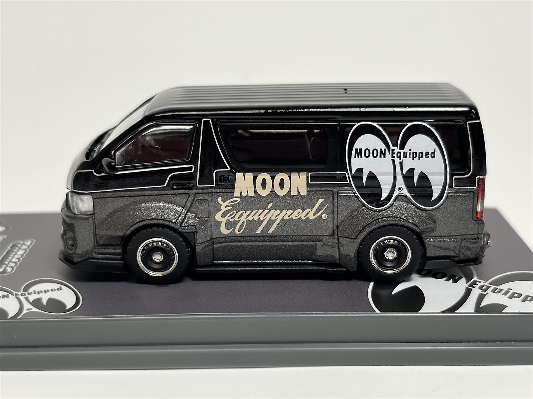 Toyota Hiace Widebody Mooneyes Black 1:64 Scale Tarmac Works T64038ME2 ...