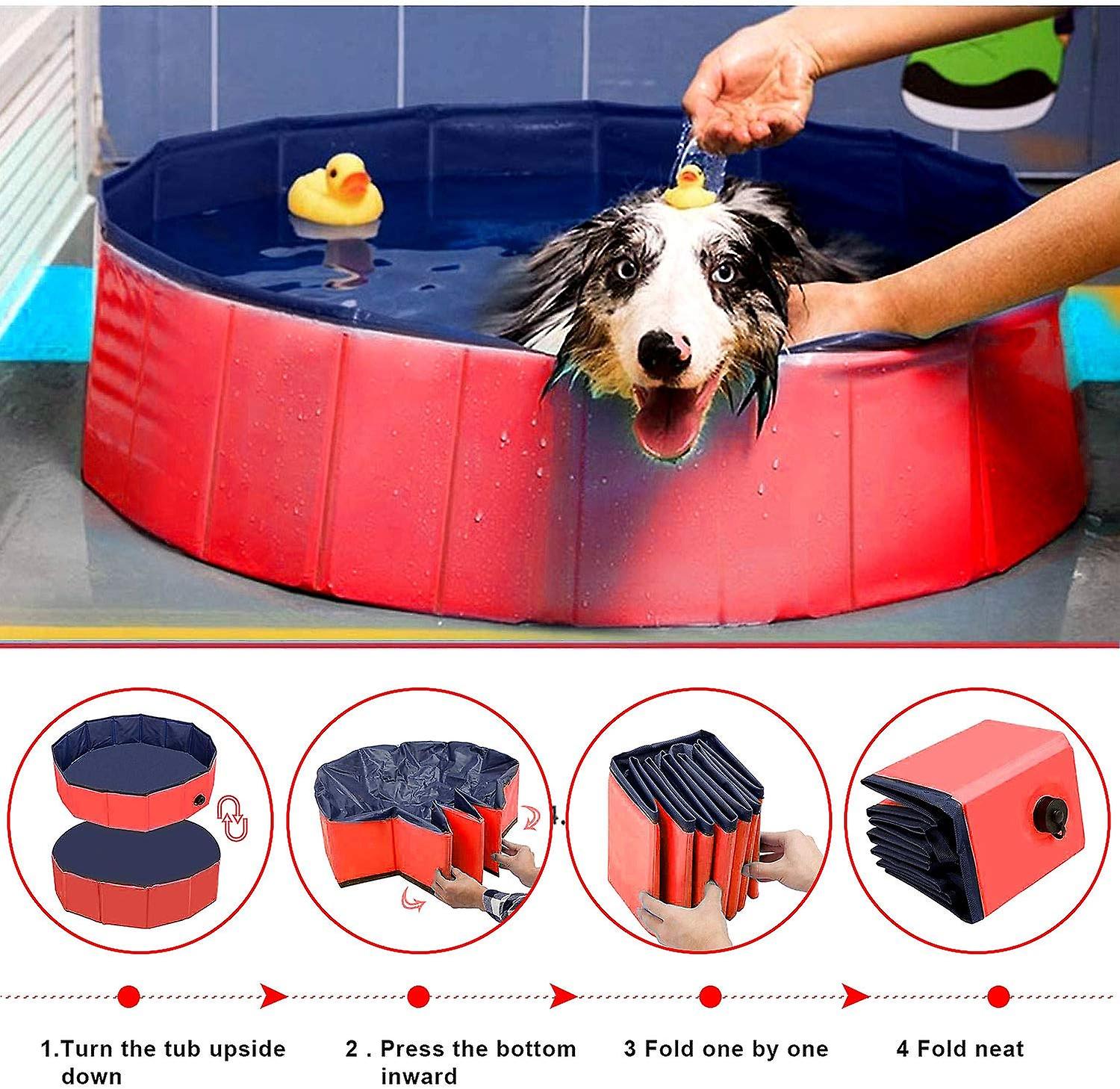 Foldable Swimming Pool Bathtub, Large Dog Swimming Pool, Pet Swimming ...