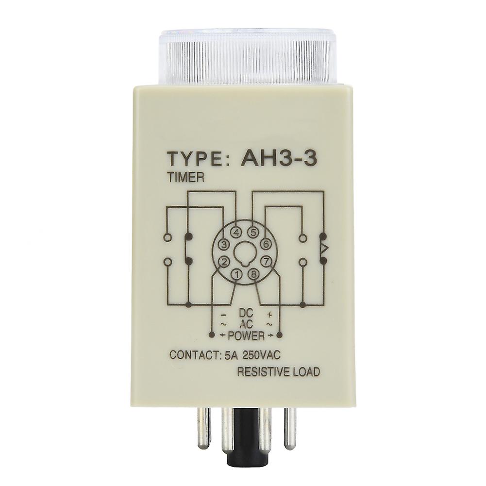 AH3-3 Timer Relay Electronic Type Adjustable Release Delay Time Relay 8 ...