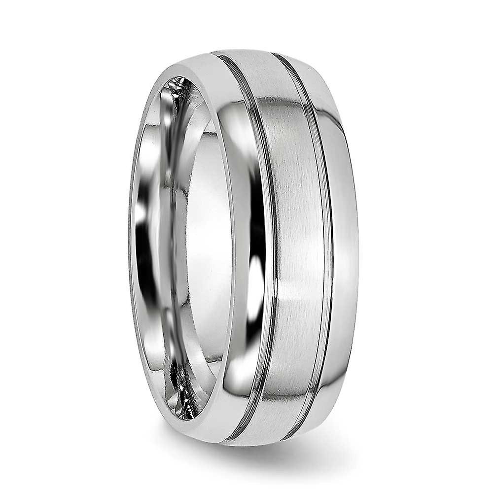 Cobalt Chromium Polished Engravable Polish Satin 8mm Band Ring Jewelry ...