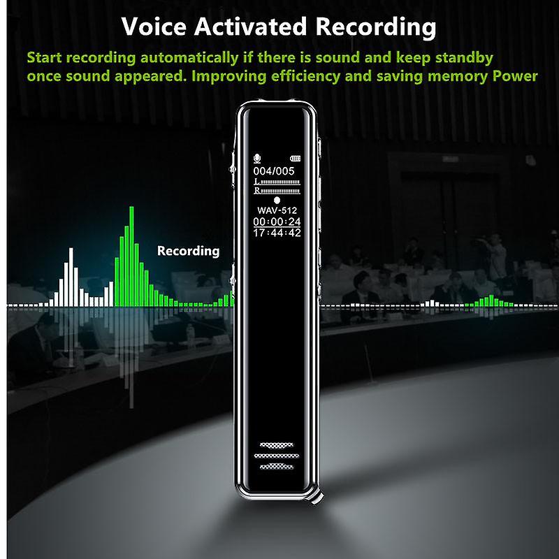 Professional digital voice activated recorder long distance time audio ...