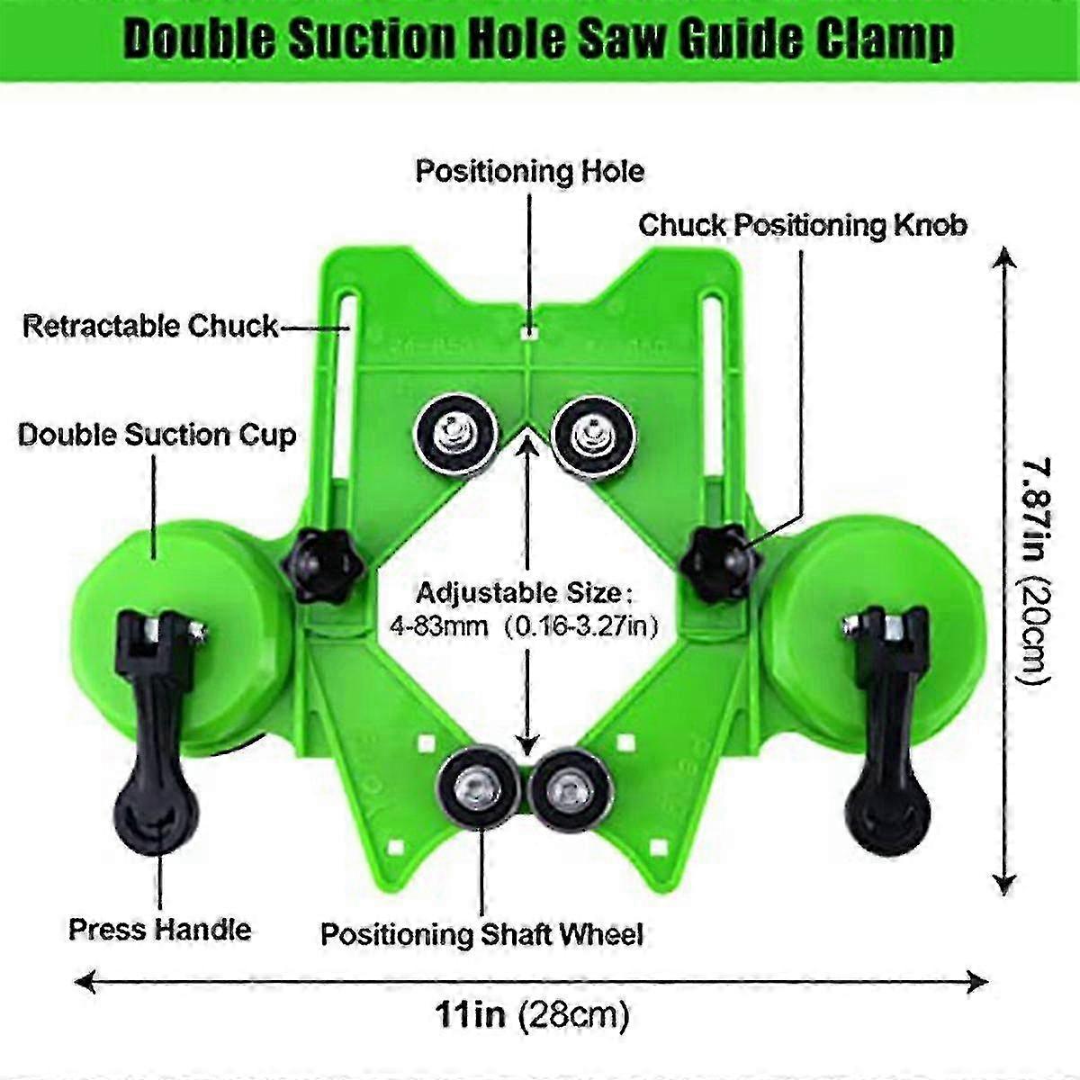 For Diamond Hole Saw Kit 17pcs - with Drill Bits and Double Suction ...