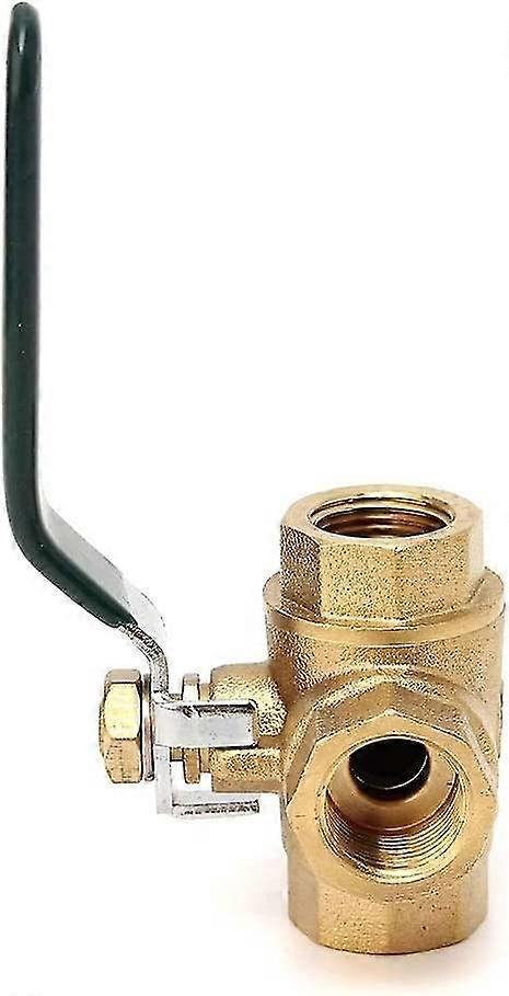 Three Way Valve, 1/2 Inch Tap L-shaped Brass Valve Connector For Water ...