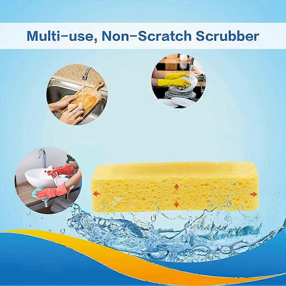 Large Cellulose Sponges,Kitchen Sponges for Dish, Duty Scrub Sponges ...