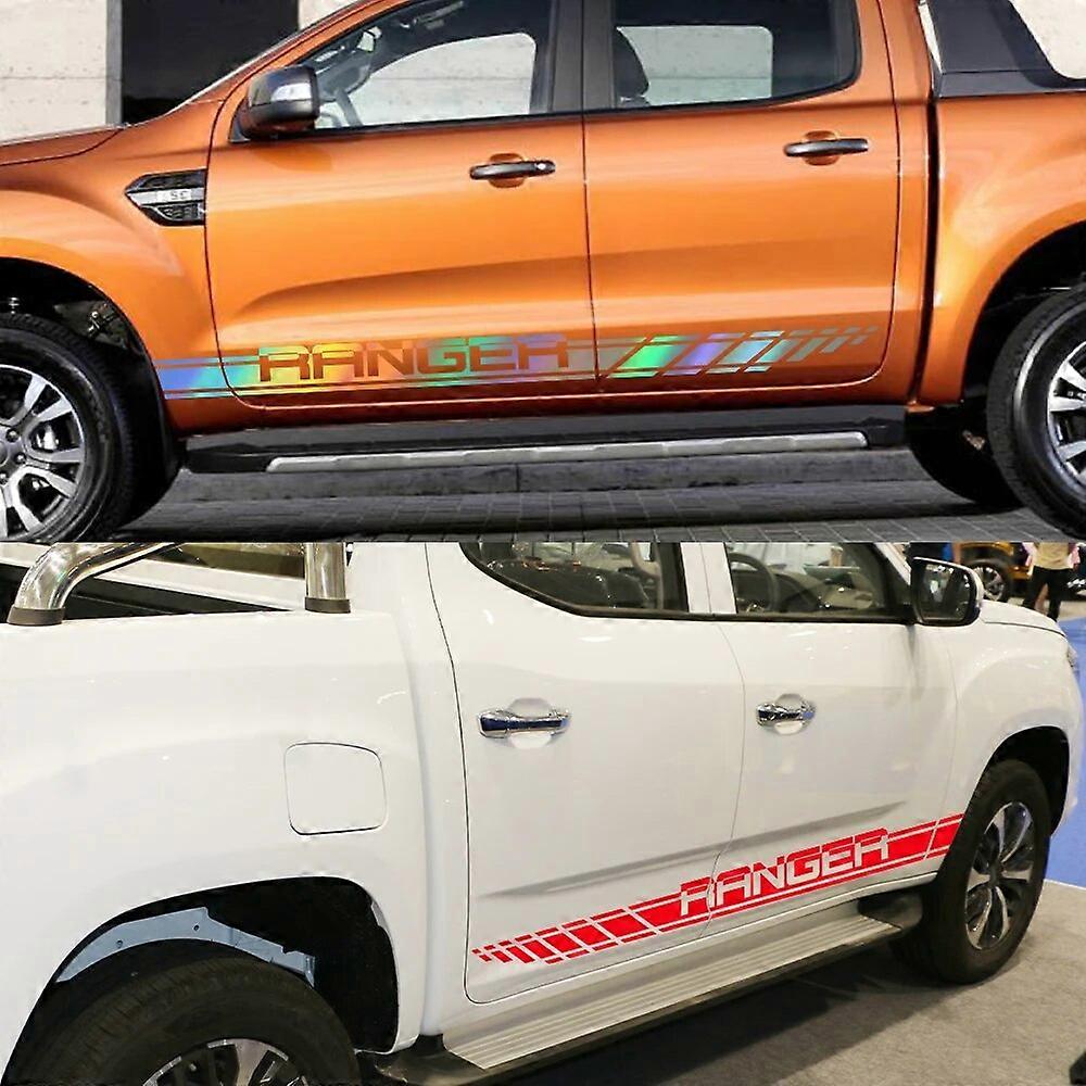Car Stickers Pickup Door Side Stripes Decals For Ford Ranger Raptor XLT ...