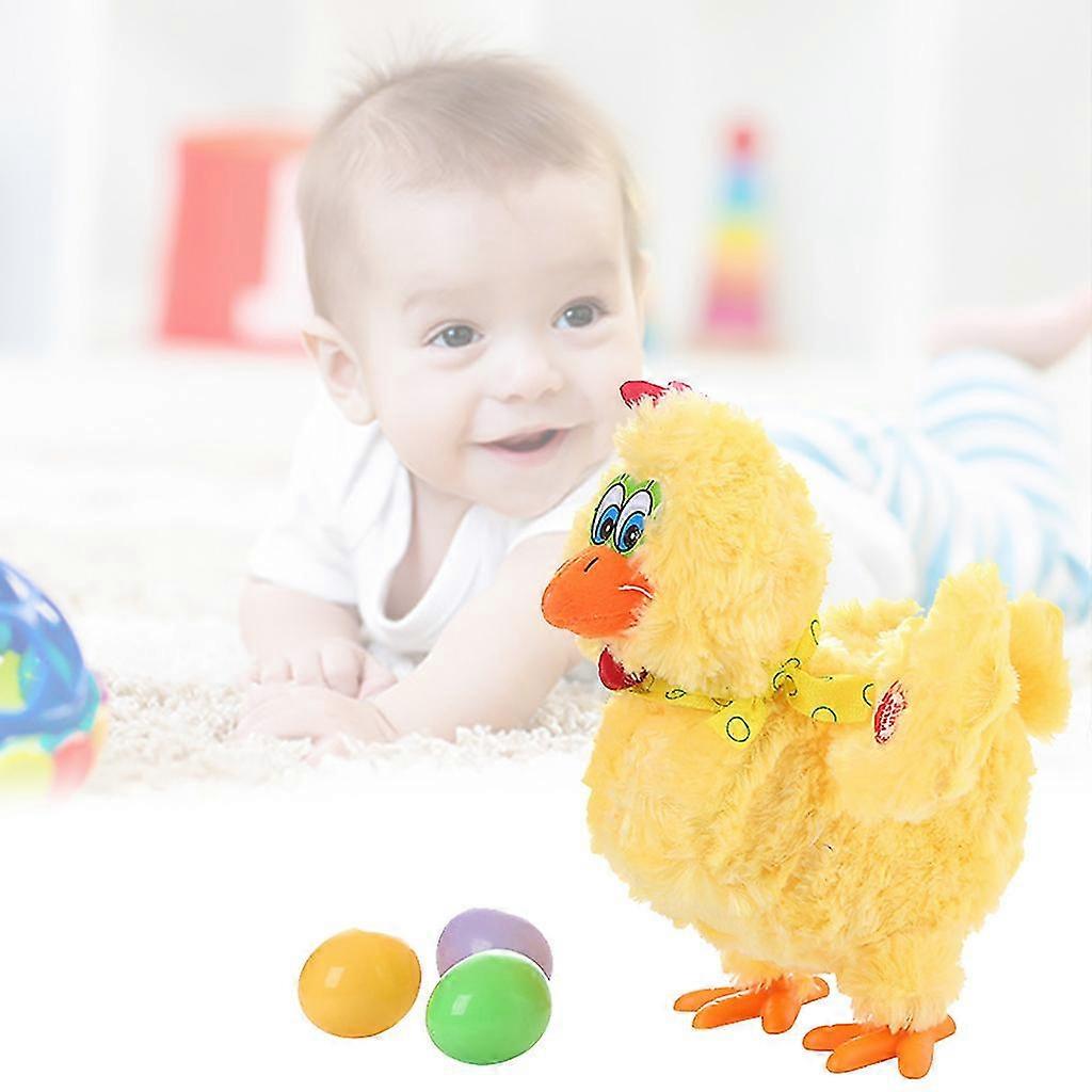 Electronic Crazy Chicken Plush Toy Electric Funny Dancing Laying Eggs ...