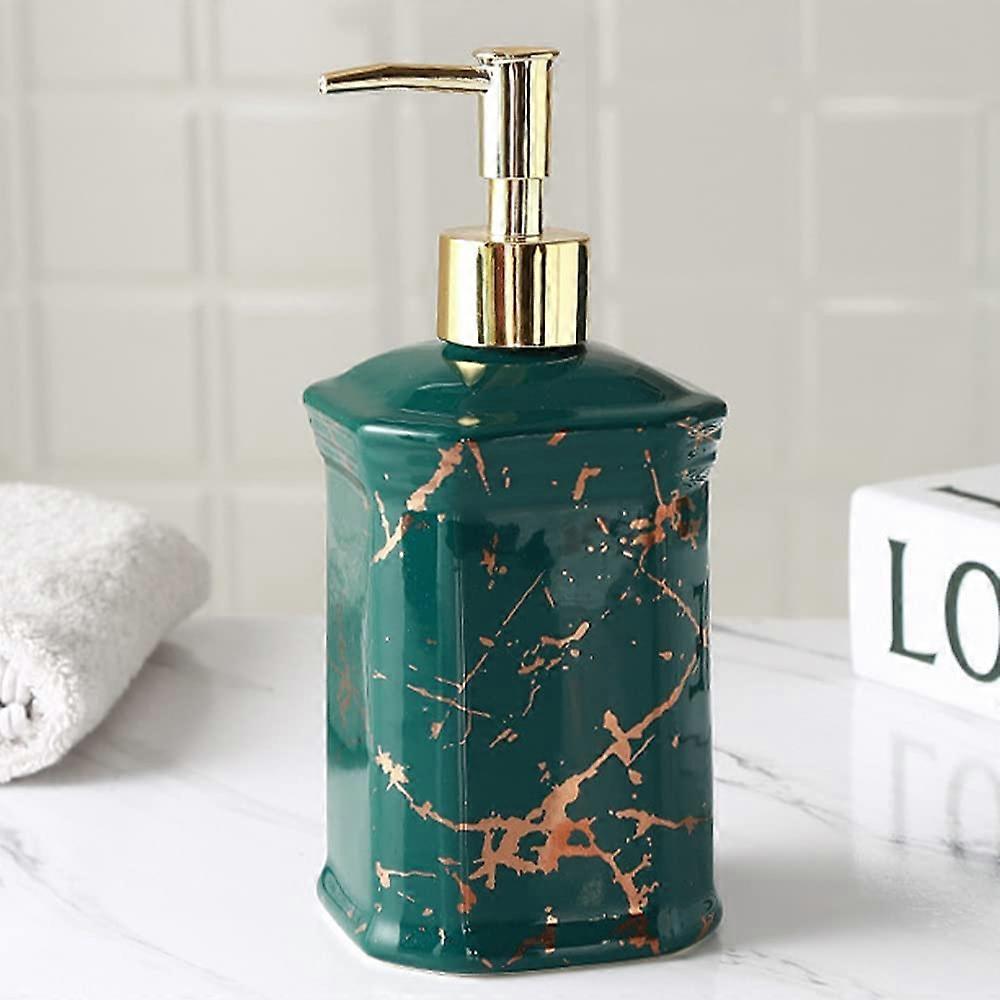 Soap Dispenser 480 Ml In Marble Texture Ceramic, Shower Gel Dispenser ...