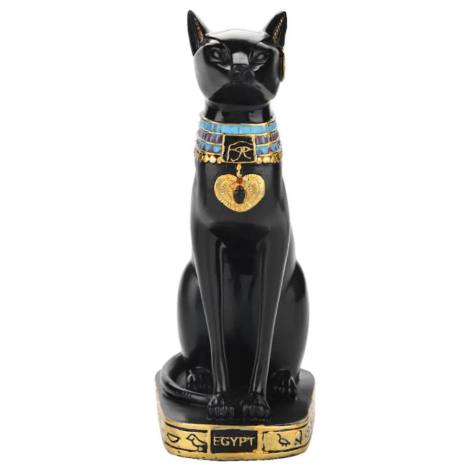 Resin Ancient Egypt Cat Statue Vintage Egyptian Bastet Goddess Figurine ...