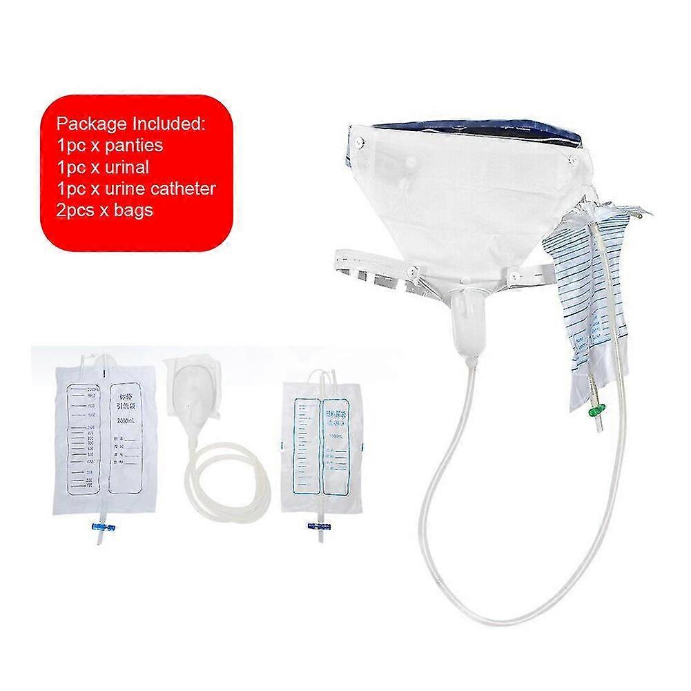 Men Women Soft Silicone With Catheter Bag Reusable Urine Collector Set ...