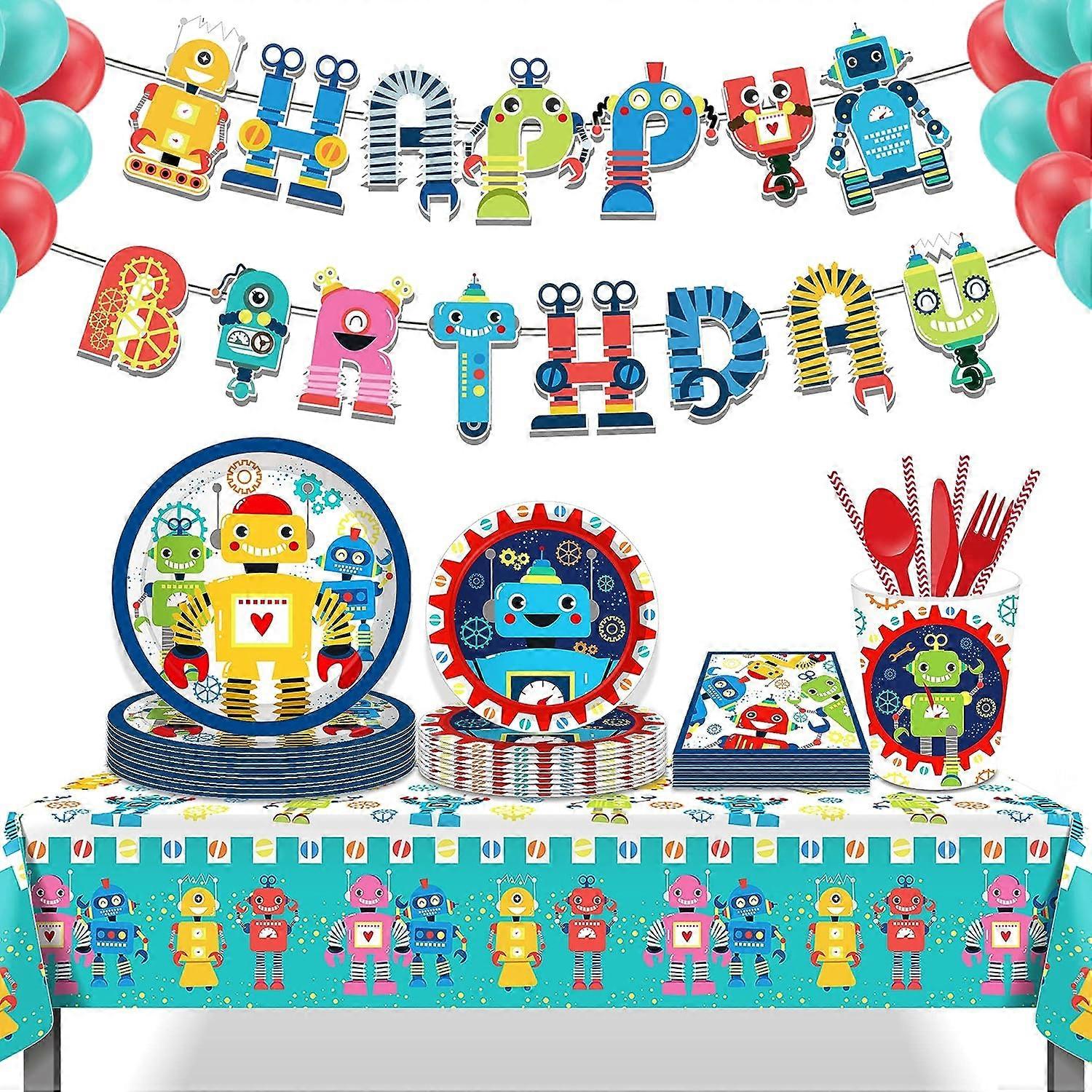 Cartoon Robots Party Themed Party Supplies Pack Robots Party ...