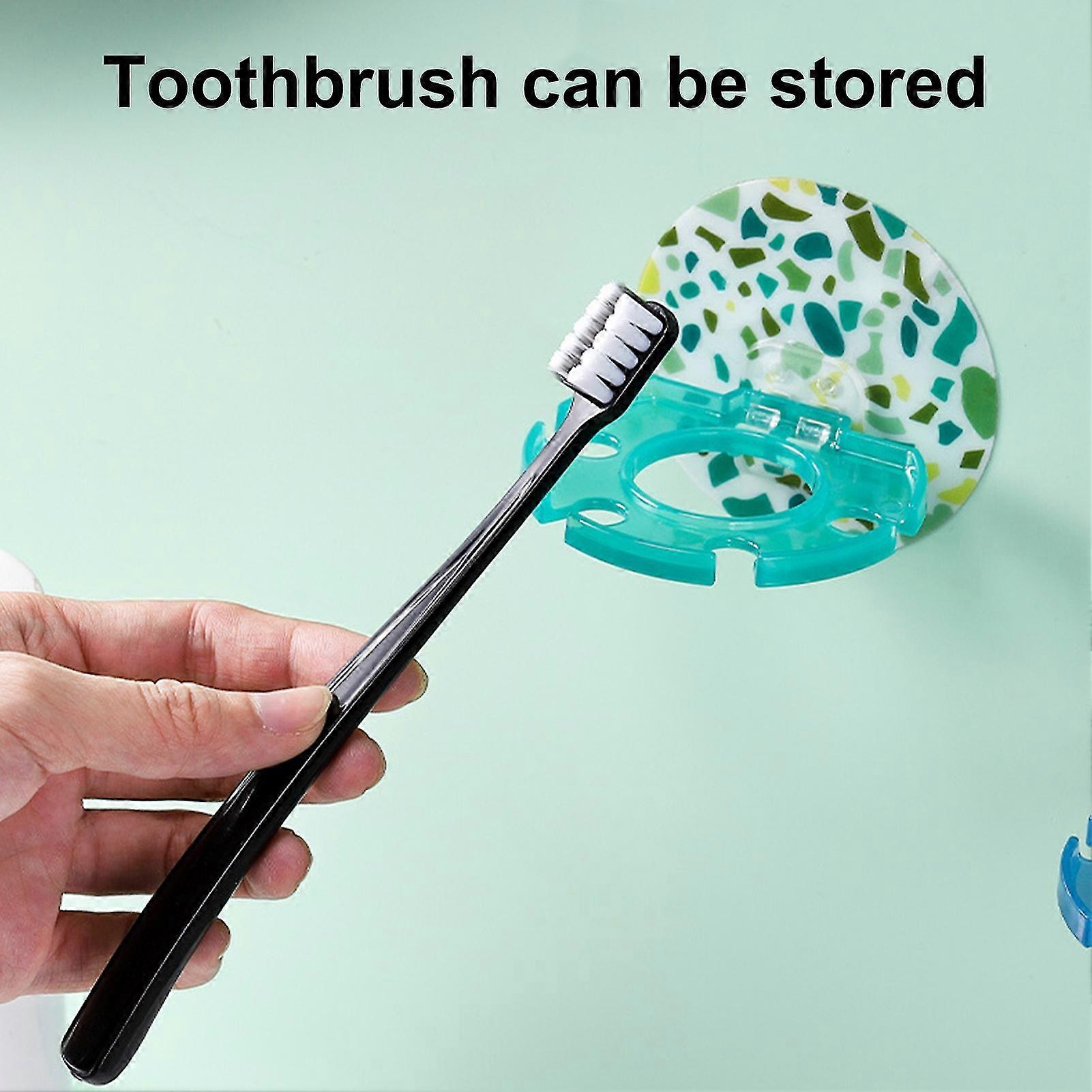 Toothbrush Holder Self Adhesive Waterproof Abs Toothbrush Toothpaste ...