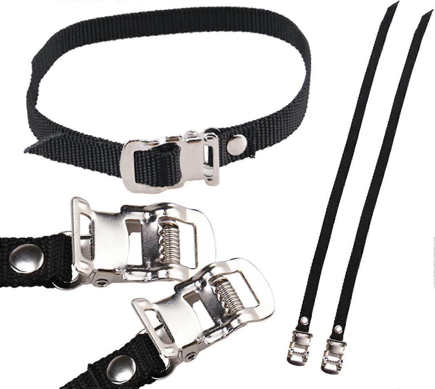 4pcs Bike Pedals Clips Adjustable Toe Strap Nylon Spin Bike Pedal ...