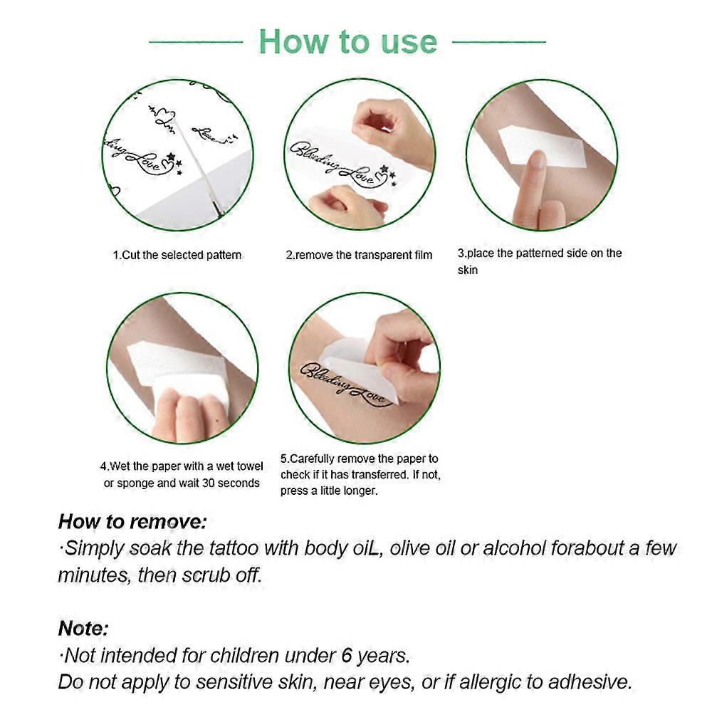 Mini Fake Temporary Finger Tattoo Stickers - Simple, Small Design ...