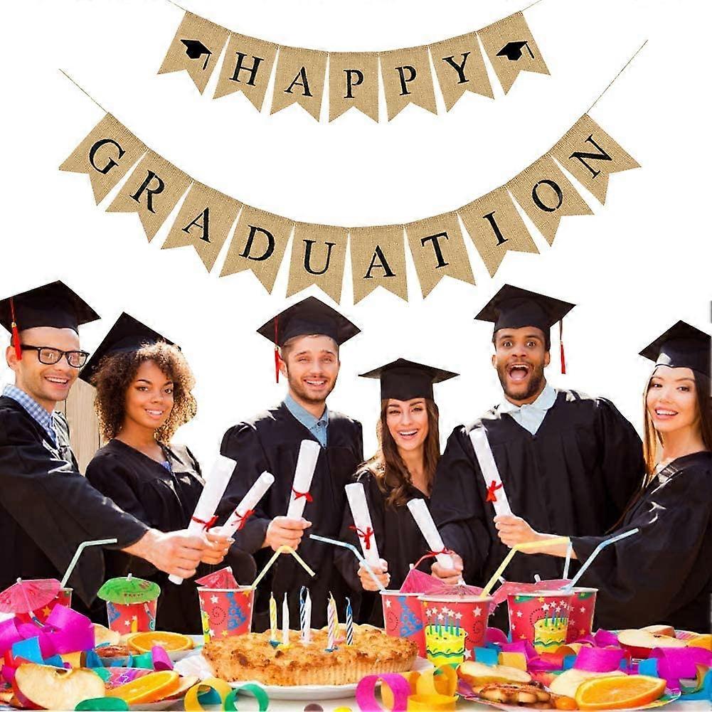 Happy Graduations Burlap Banners 2022 Graduation Party Supplies ...