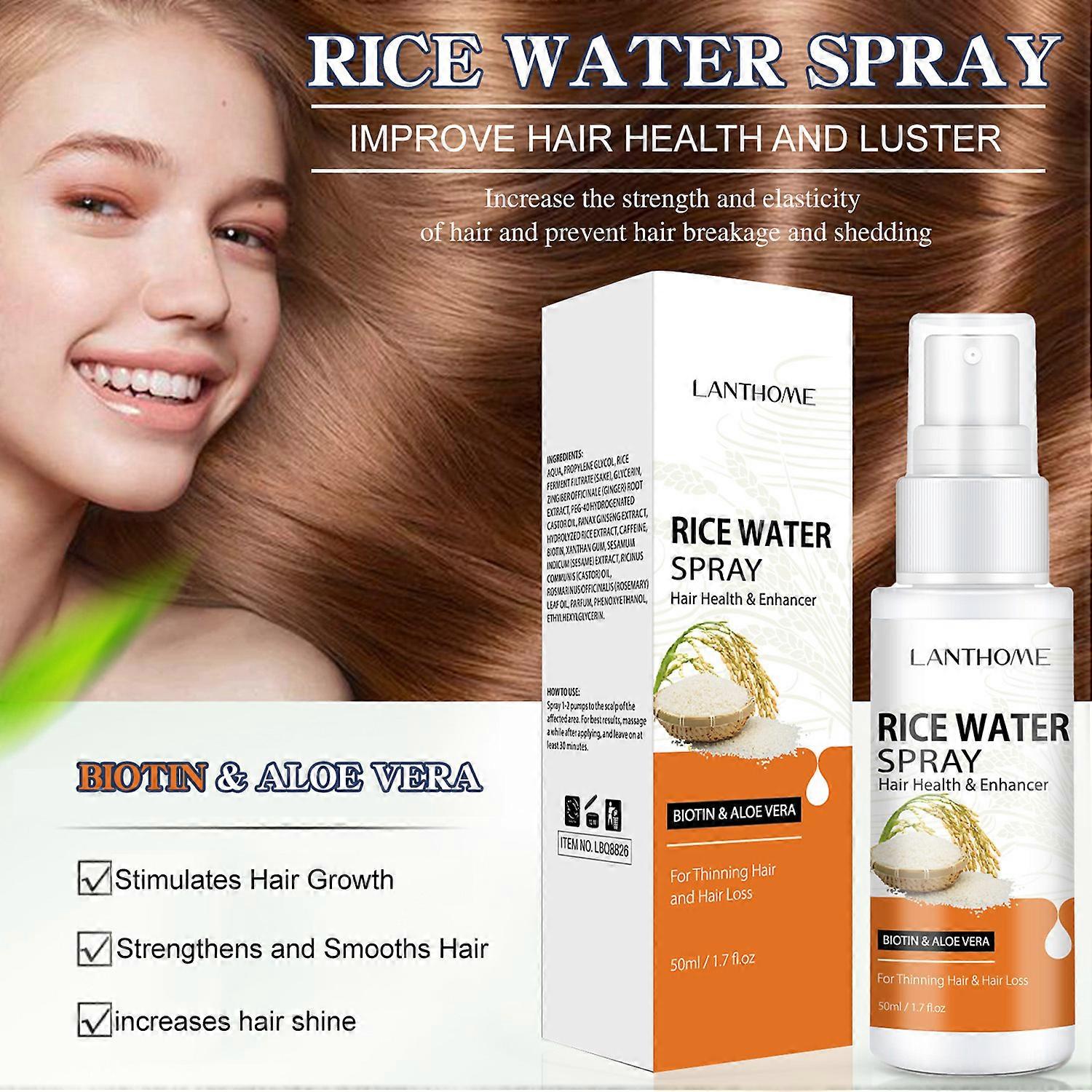 Rice Water Hair Growth Serum Rice Water Spray for Thinning Hair and ...