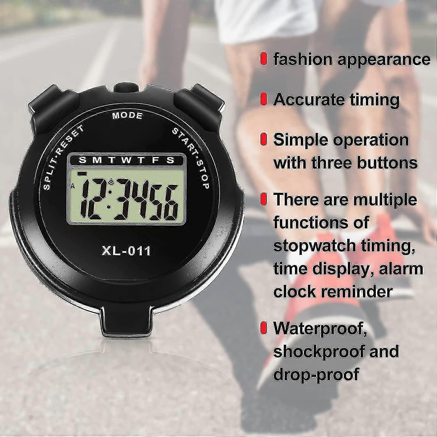 3 Pieces Sports Timer Date And Time Function Shockproof Waterproof ...