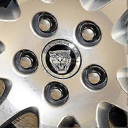 Set Of 4 Black 59mm Hub Cap Wheel Center Caps For Jaguar X Type Xk Xf ...