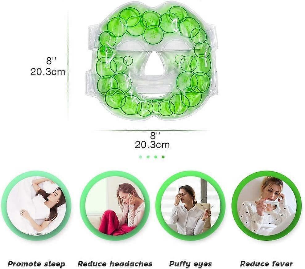Face Ice Pack for Face Swelling Cold Full Face Mask Ice Cooling Gel ...