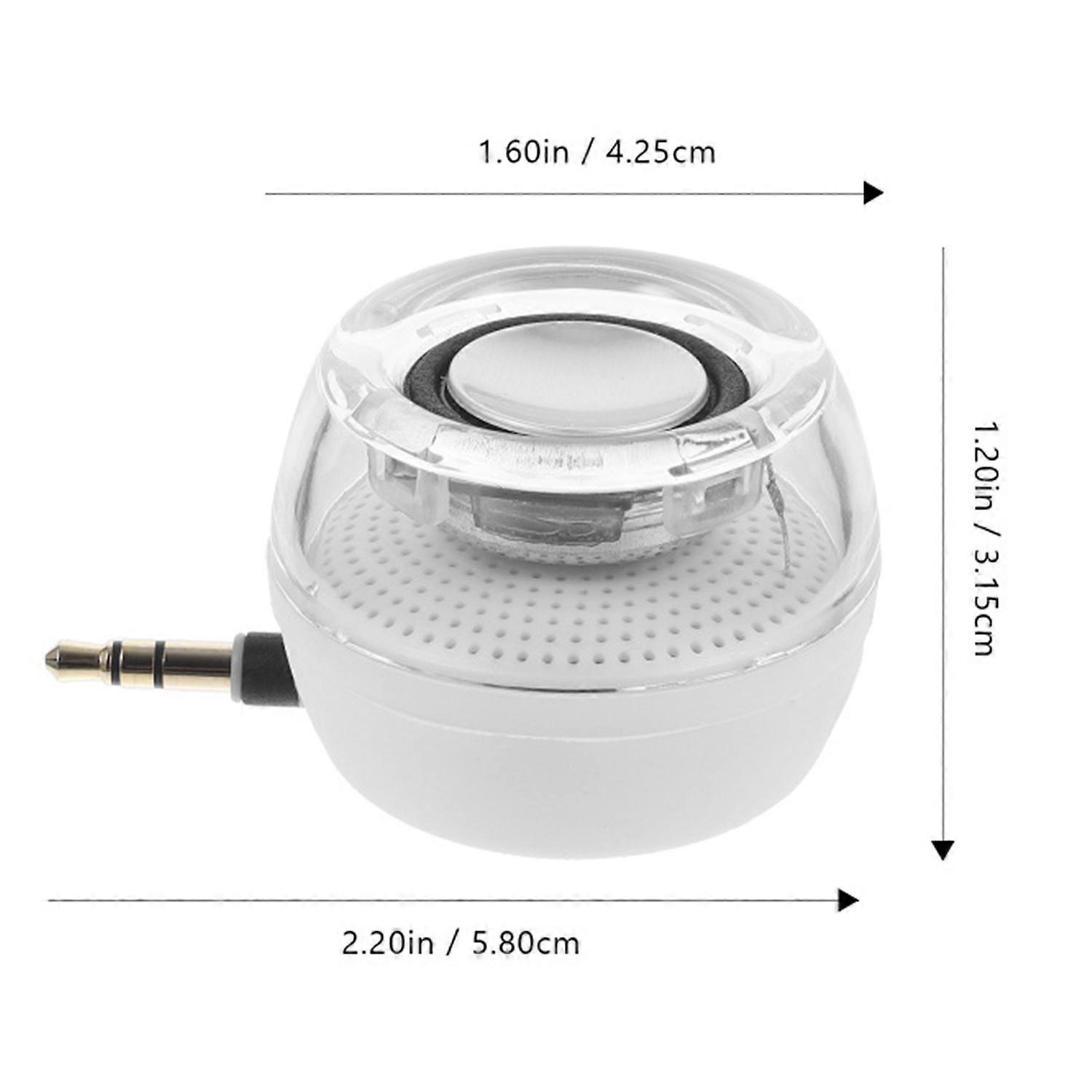 Mini 3.5mm Jack Portable Speaker Stereo HiFi Sound Rechargeable Volume ...