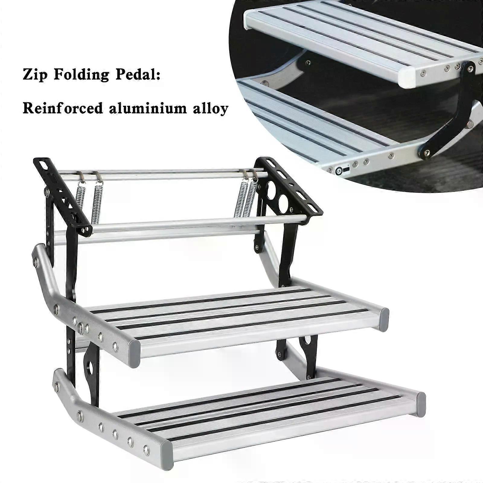 Topteng Aluminum Manual Double Pull Out Drop Down Folding Step ...