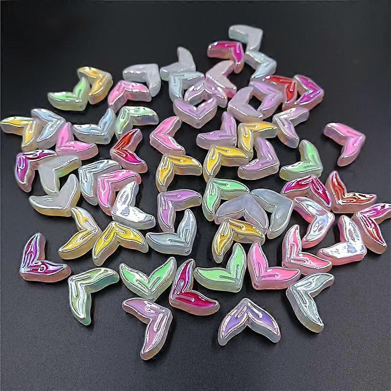 Hanmade Fish Tail Beaded Acrylic Creative Loose Beads Material DIY ...