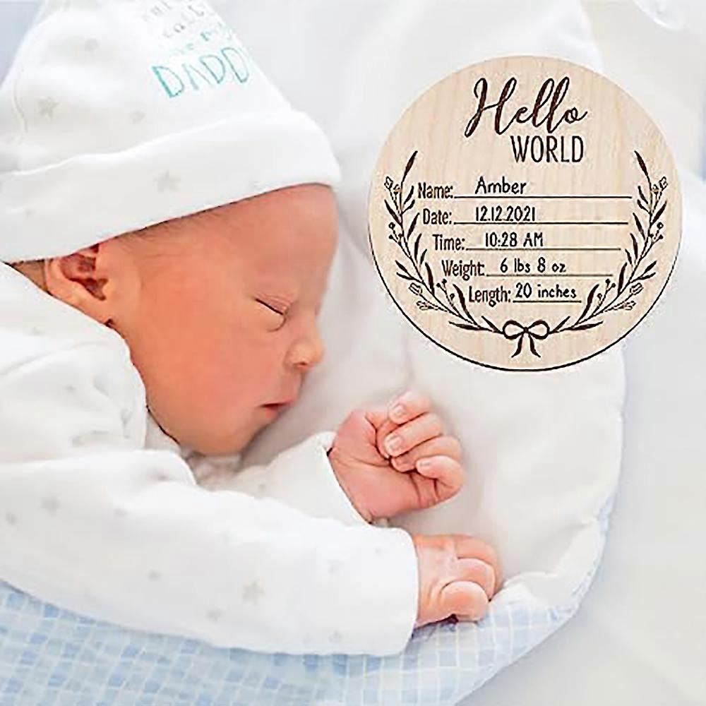 Wooden Baby Announcement Sign, Birth Announcement Sign, Newborn Gift to ...
