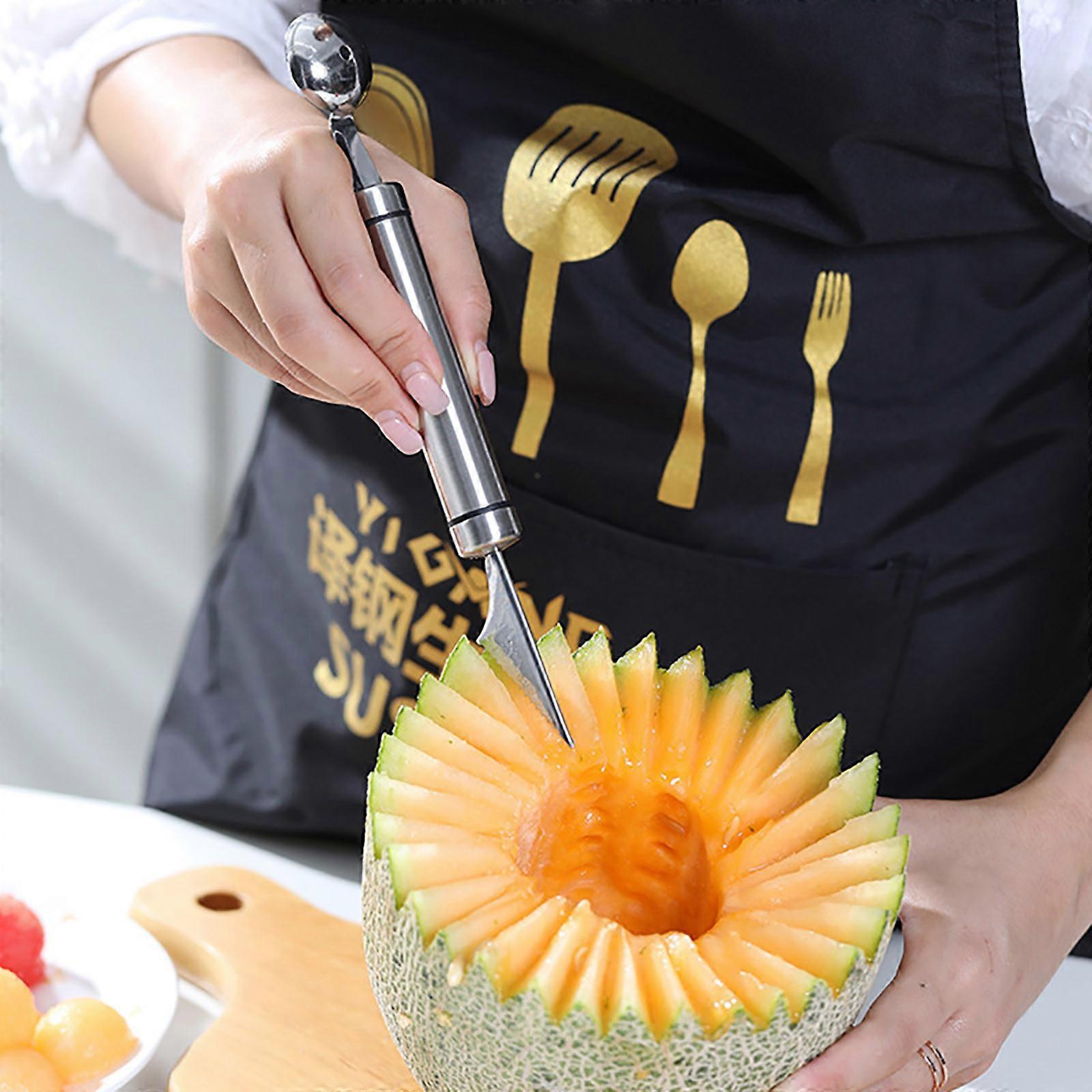 Stainless Steel Melon Baller Fruit Decoration Carving Knife For DIY ...