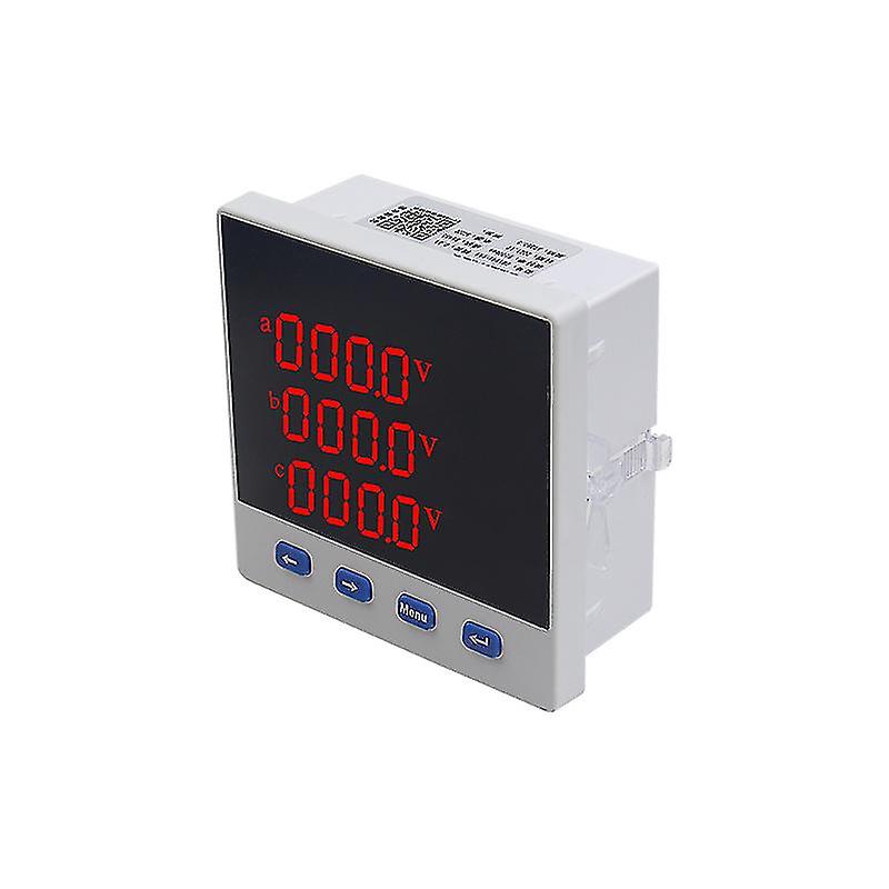 3 Phase Led Multifunction Panel Meter Digital Ammeter Voltage A V W Cos Hz Var Rs485 White Case ...