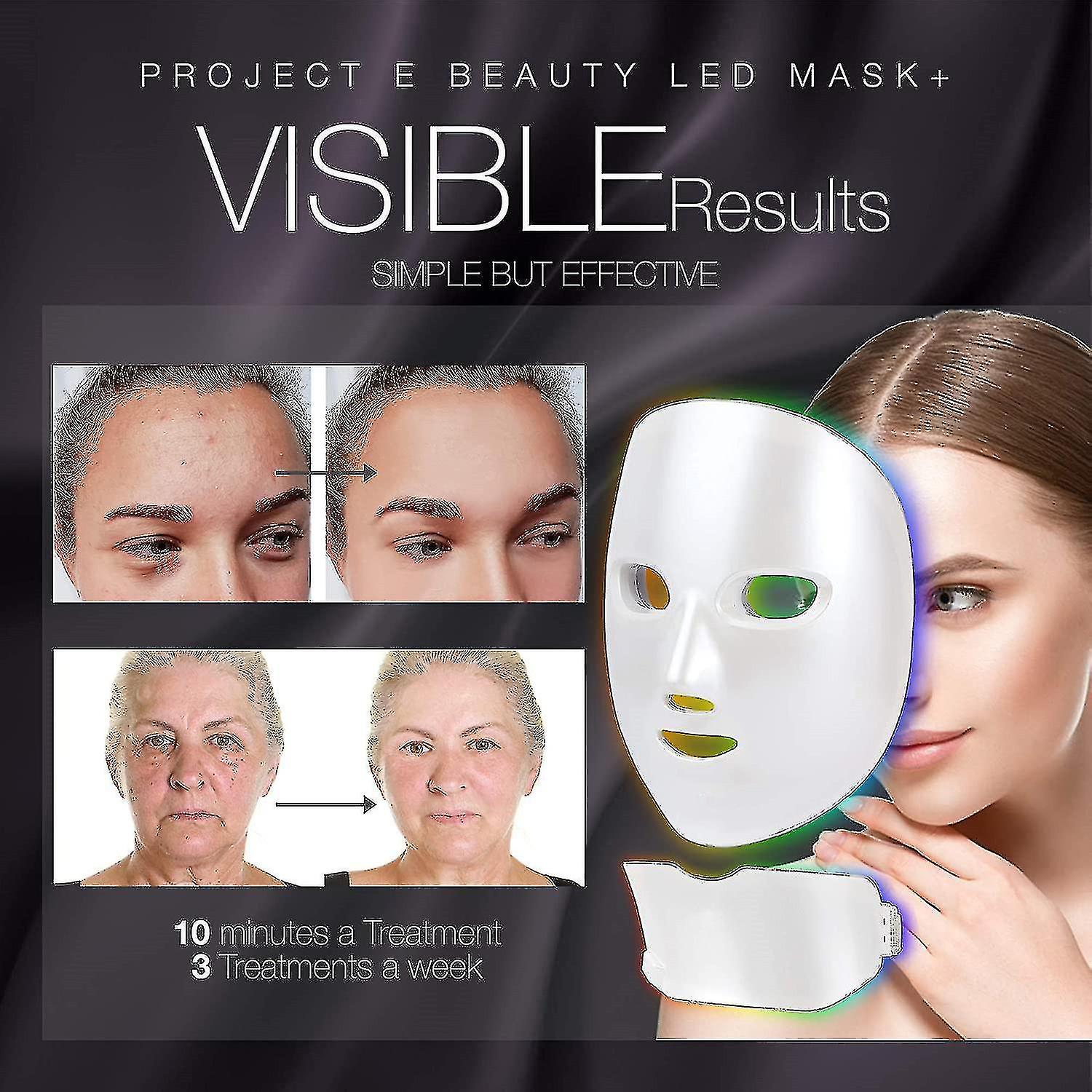 Photon Rejuvenation Facial And Neck Mask | Wireless Led Photon Red ...
